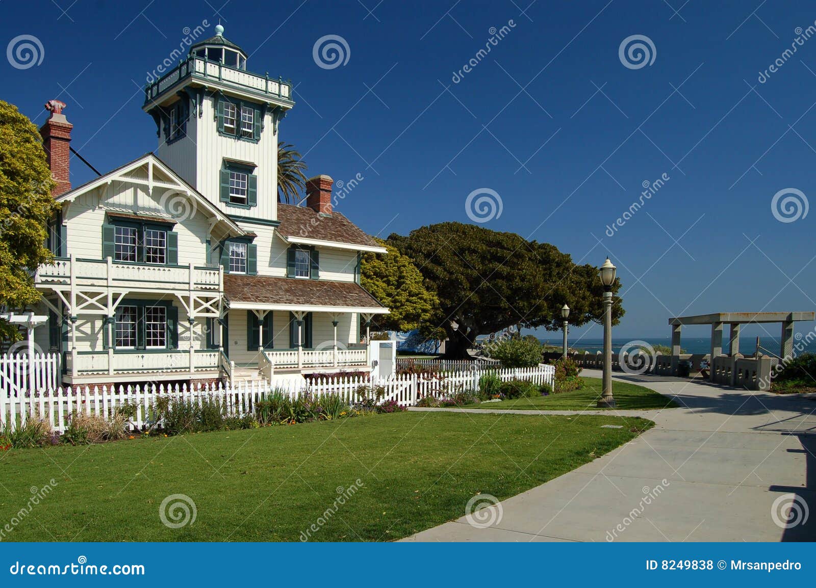 Point Fermin Lighthouse stock photo. Image of light, coastline - 8249838