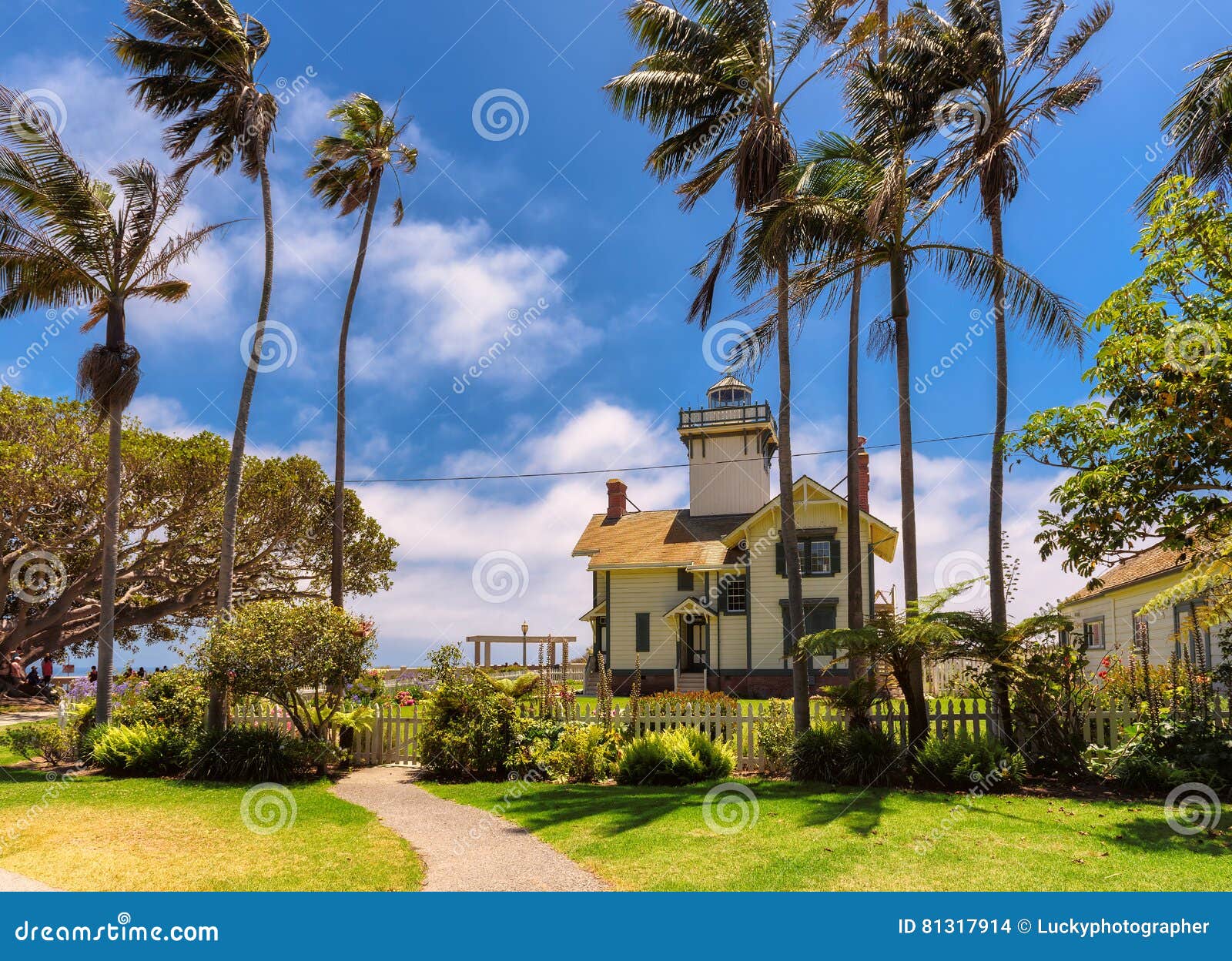 Point Fermin Lighthouse stock photo. Image of west, safety - 81317914