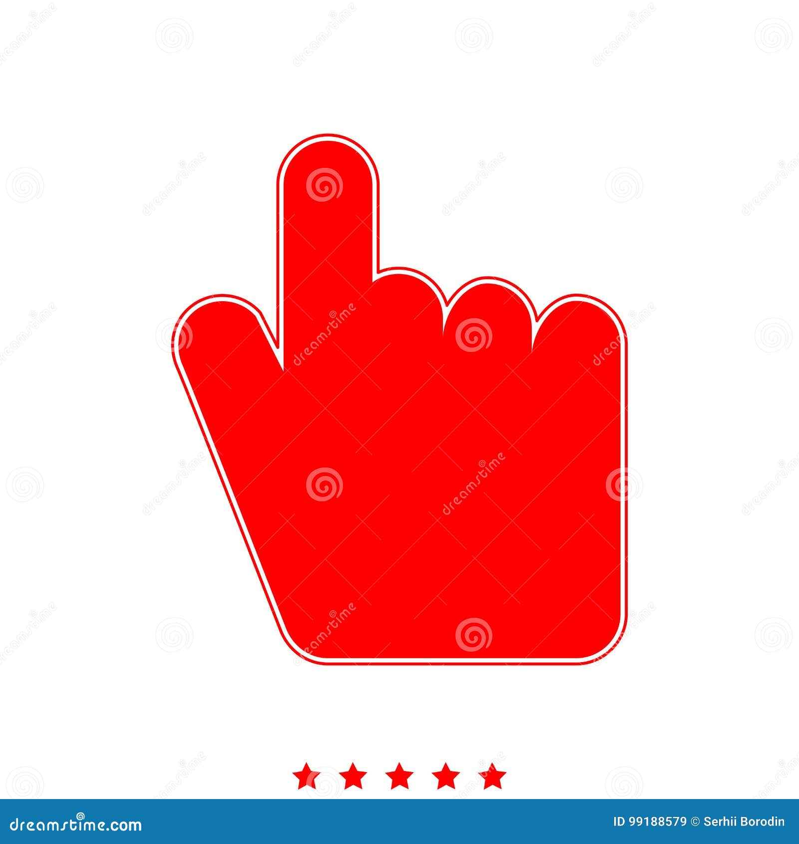 Point hand it is icon . stock vector. Illustration of website - 99188579