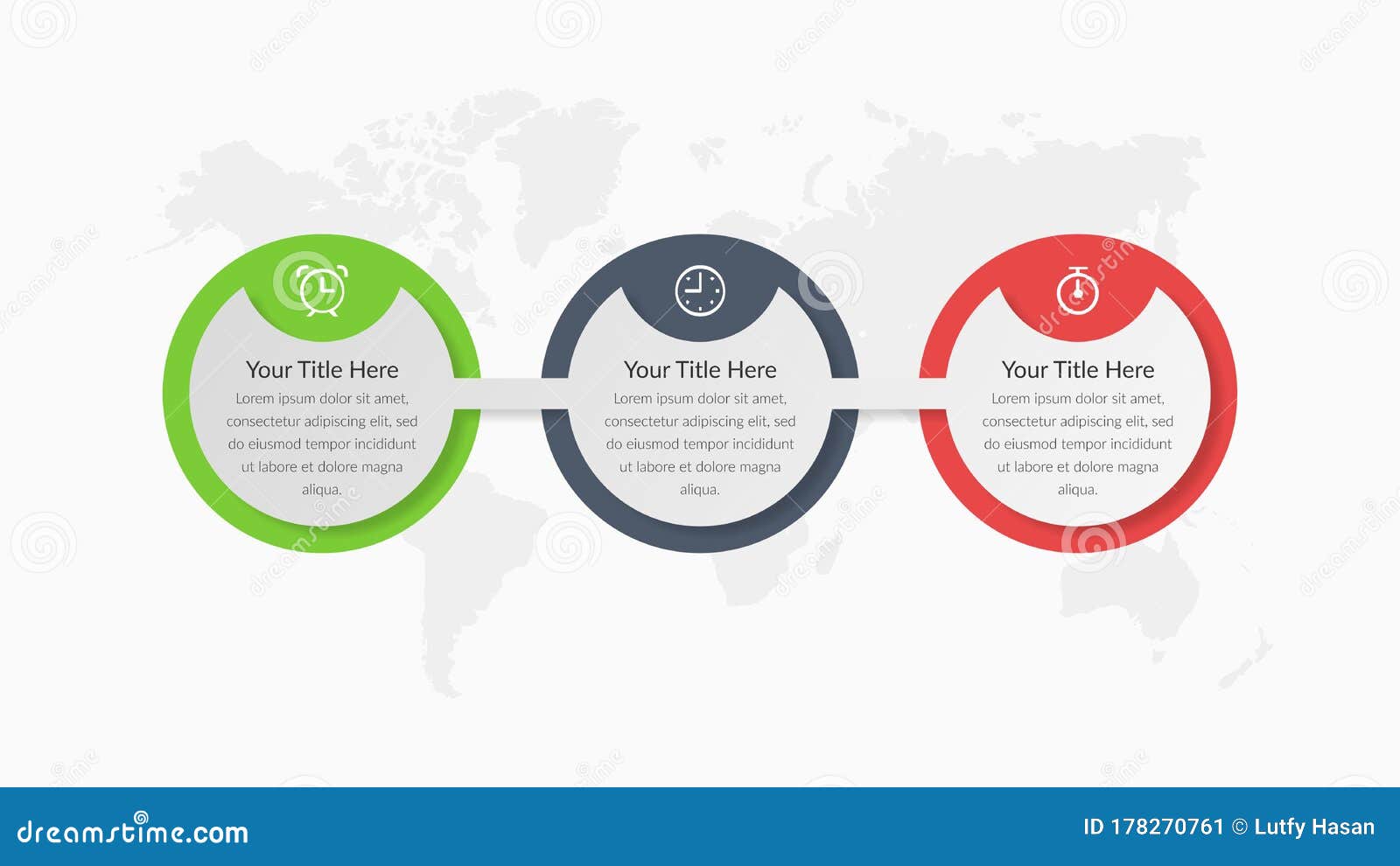 3 Point 3D Shape Infographic Element for Business Stock Illustration ...