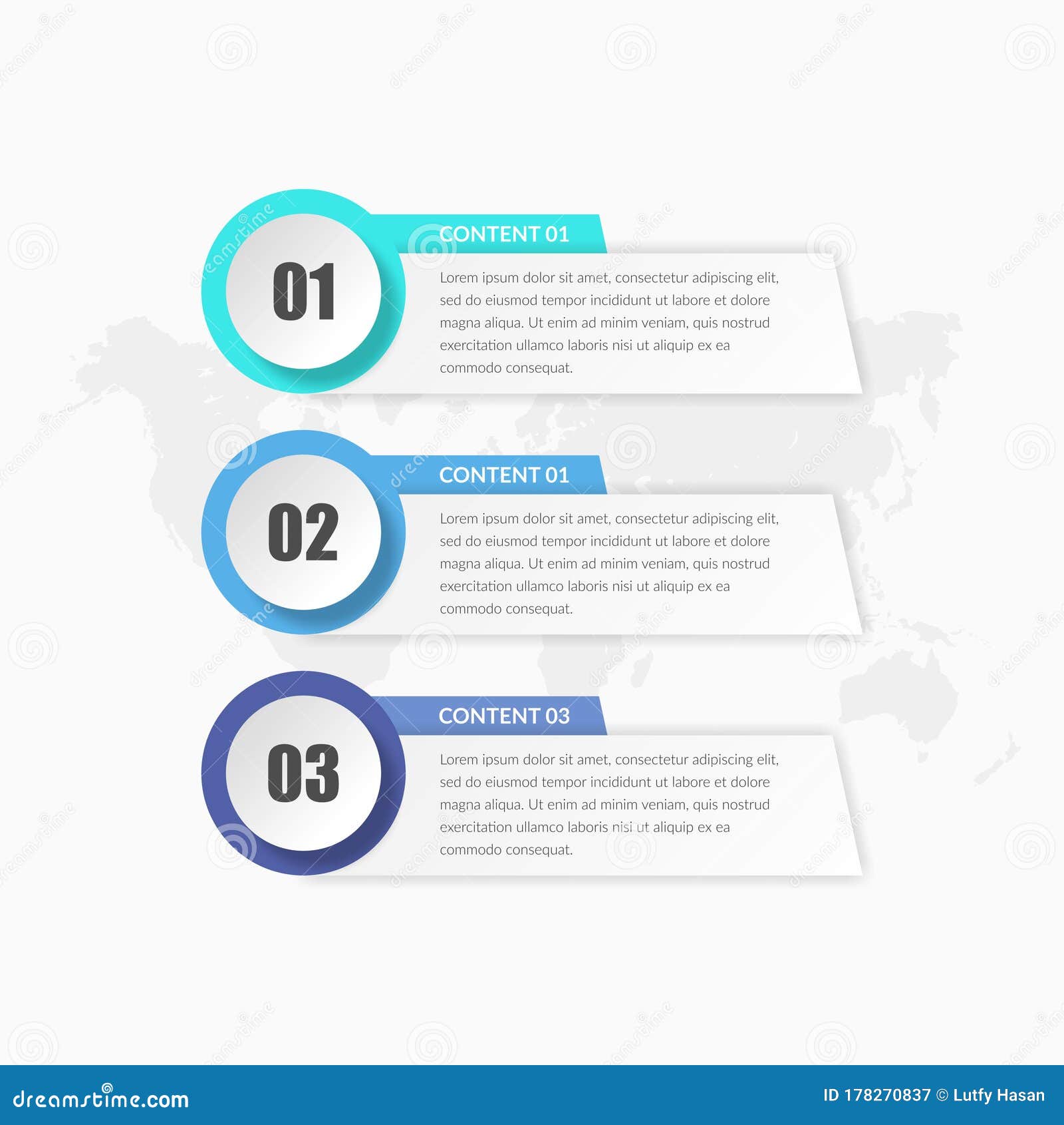 3 Point 3D Shape Infographic Element for Business Stock Illustration ...
