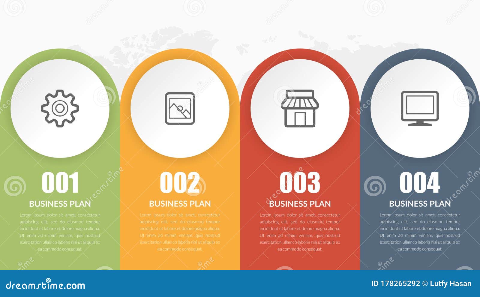 4 Point Infographic Element for Business Target Stock Vector ...