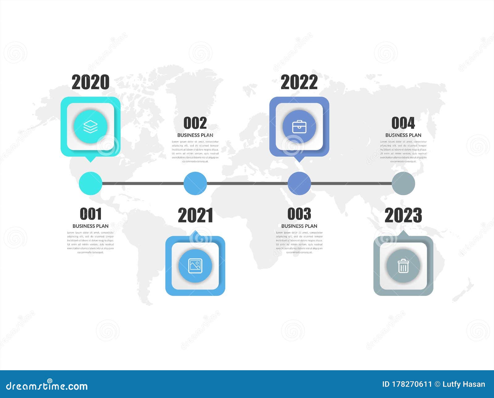 4 Point Infographic Element for Business Target Stock Illustration ...
