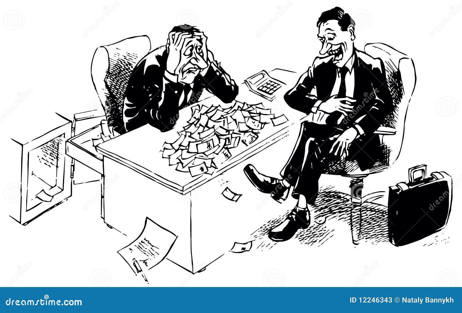 Point at issue stock illustration. Illustration of cartoon - 12246343