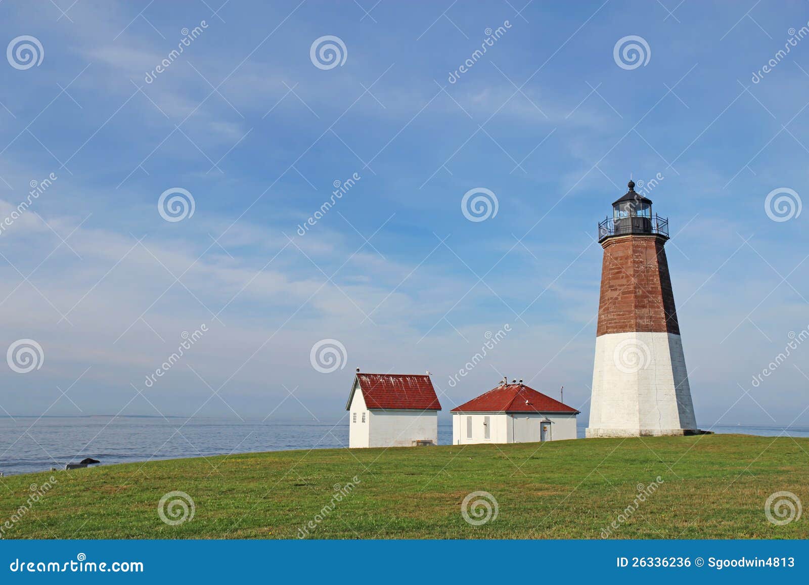 The Point Judith Light on the Rhode Island Coast Stock Photo - Image of ...