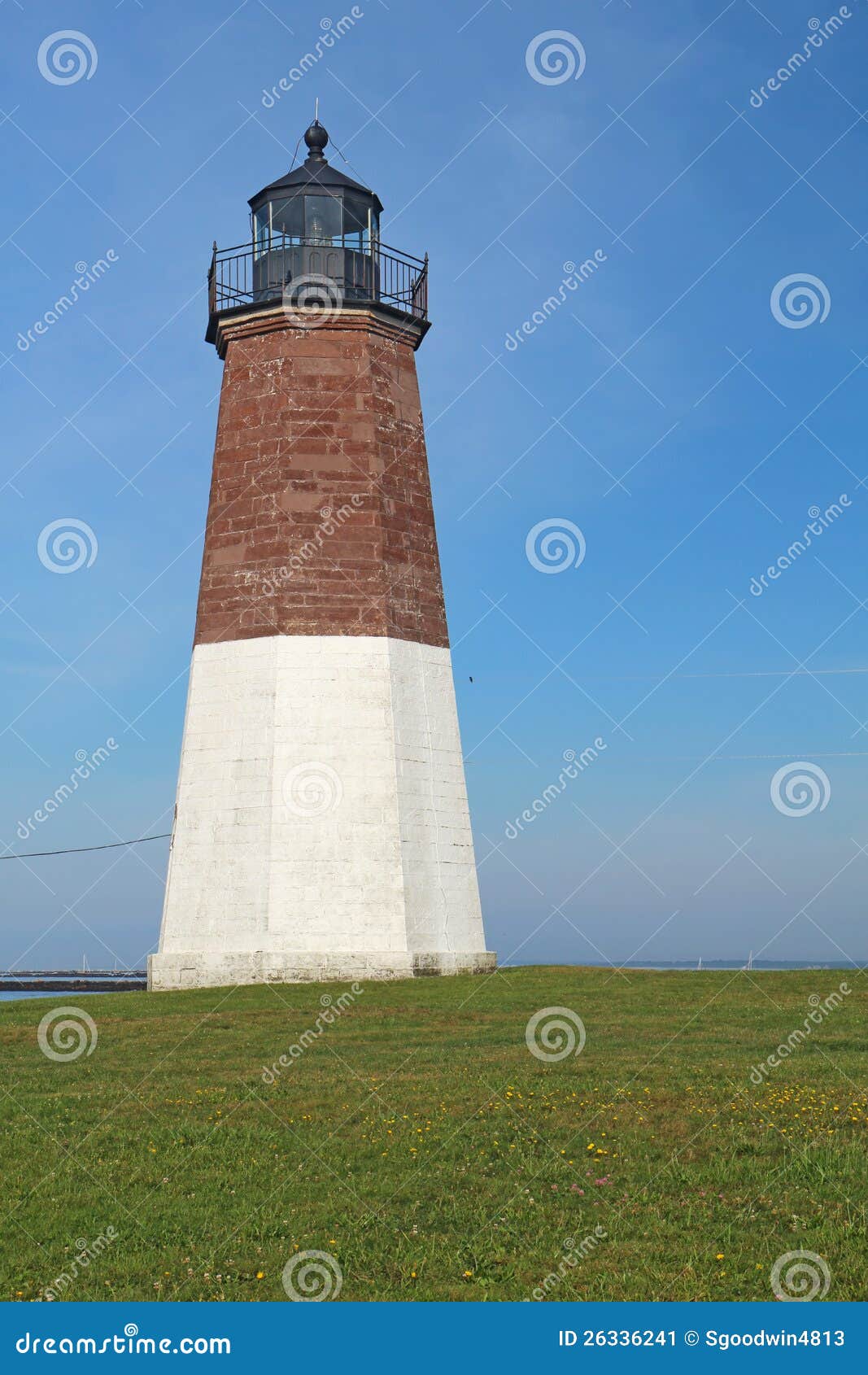 The Point Judith Light on the Rhode Island Coast Stock Image - Image of ...