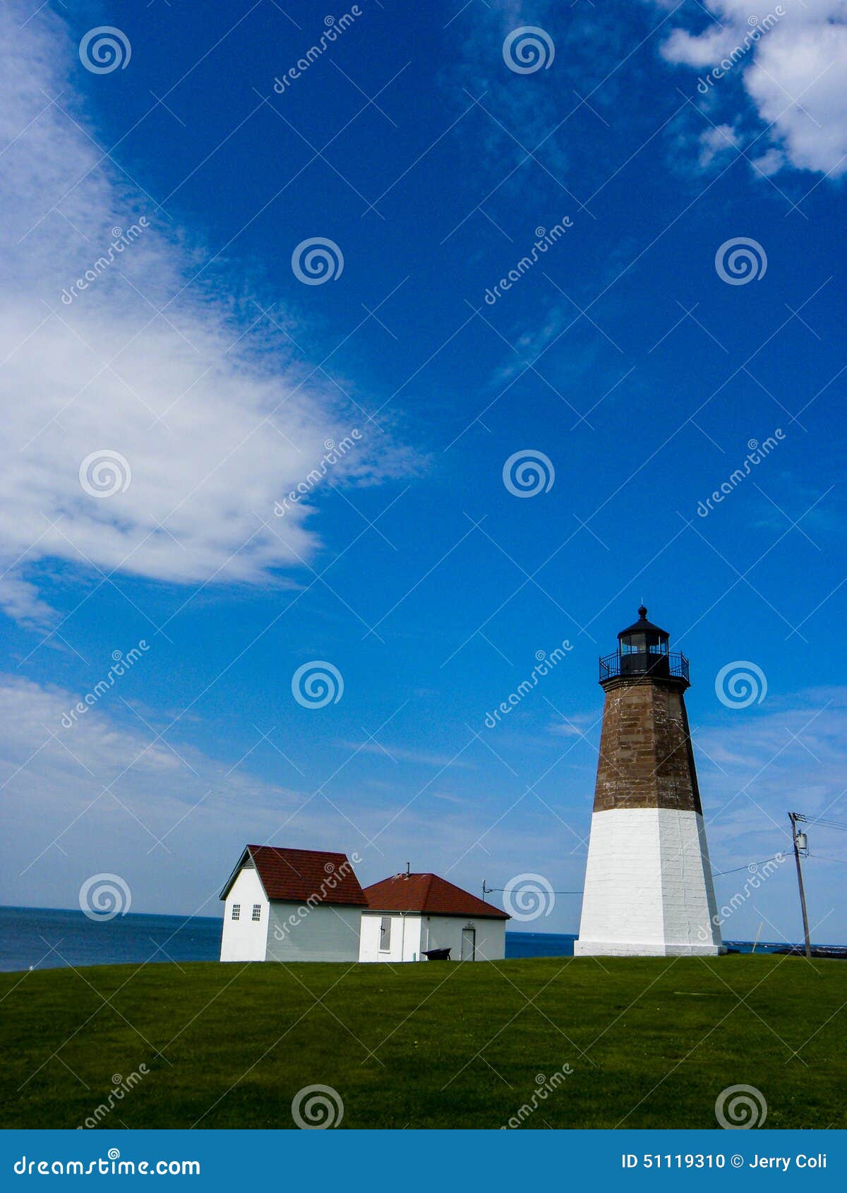 Point Judith Lighthouse. stock photo. Image of rhode - 51119310