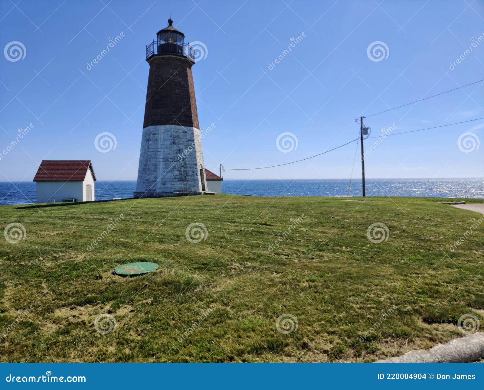 The Point Judith Lighthouse Stock Photo - Image of beach, point: 220004904