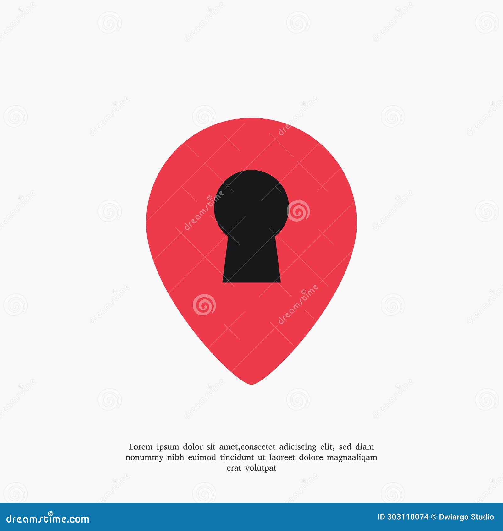 Keyhole Logo Icon Design In Line Art Style Vector Illustration ...