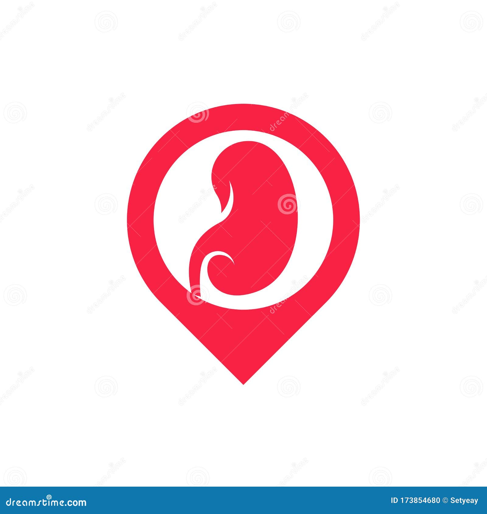 Point Kidney Logo Design Inspiration Template Vector | CartoonDealer ...