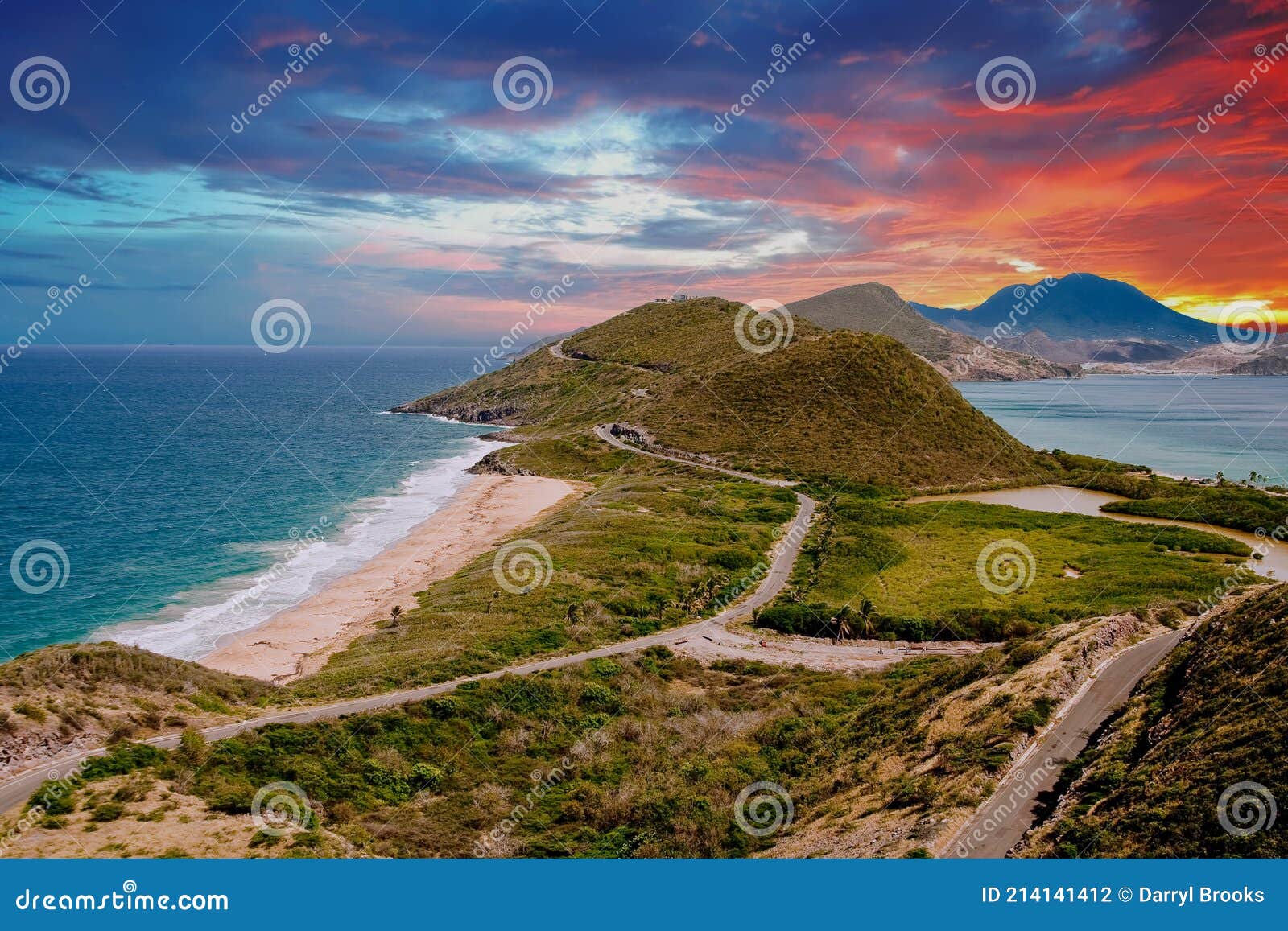 Point of Land in St Kitts stock photo. Image of scenic - 214141412