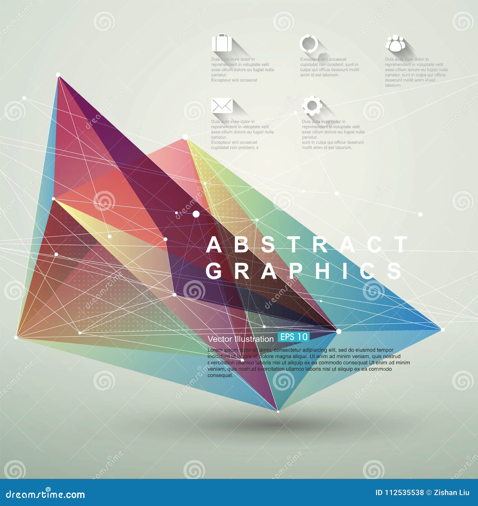 Point, Line, Surface Composition of Abstract Graphics, Infographics ...