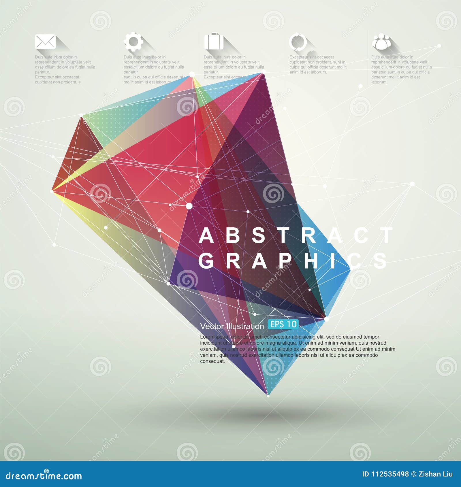 Point, Line, Surface Composition of Abstract Graphics, Infographics ...