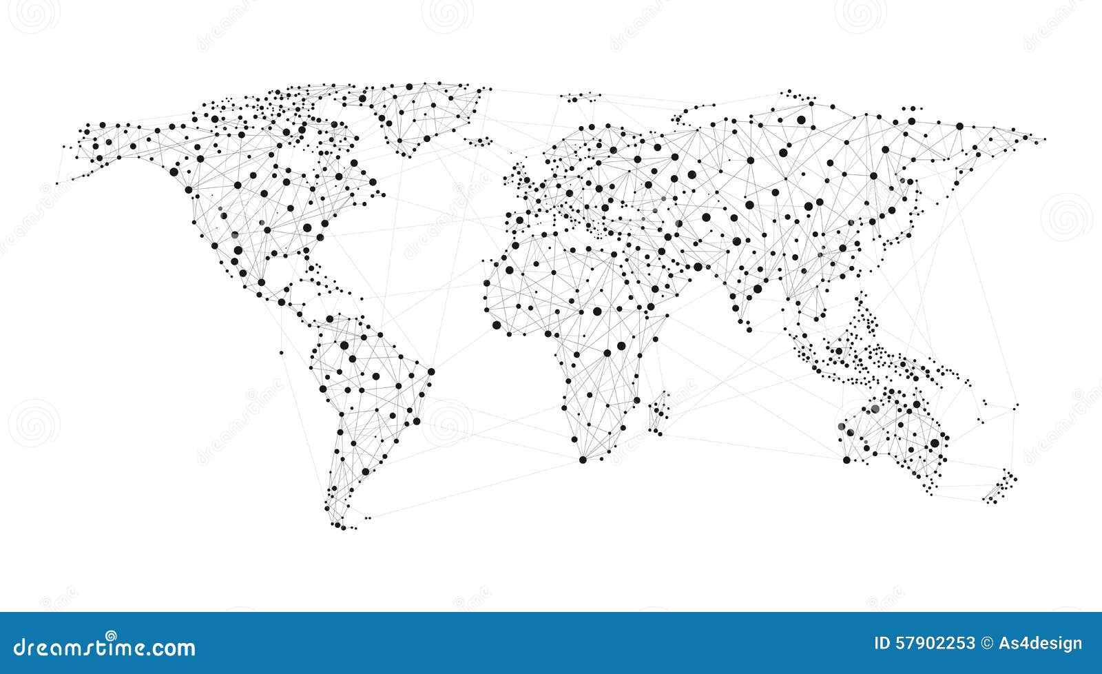 Point Line World Map stock vector. Illustration of cognac - 57902253