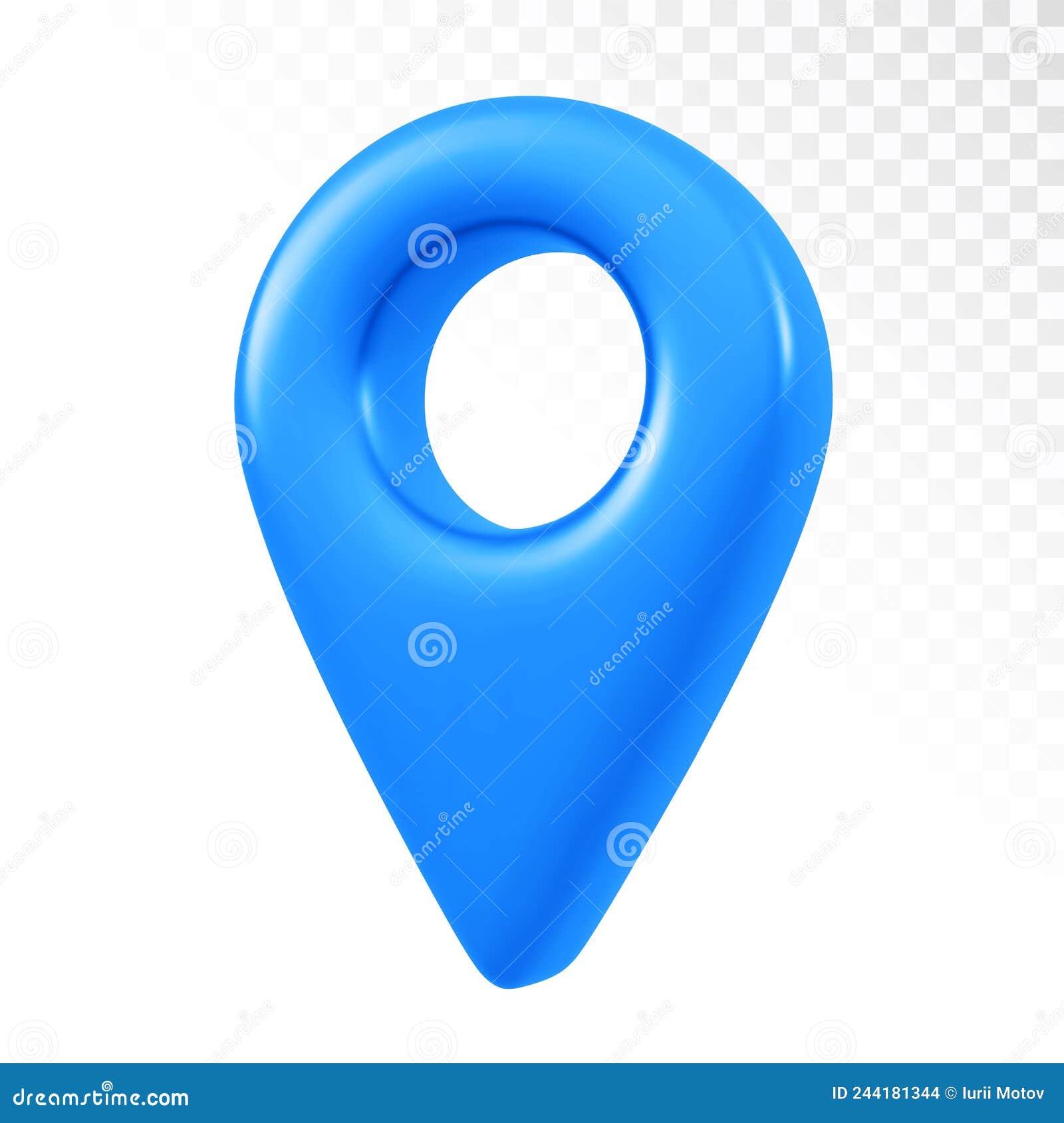Point of Location 3d Icon. Pointer of Map Isolated on Transparent ...