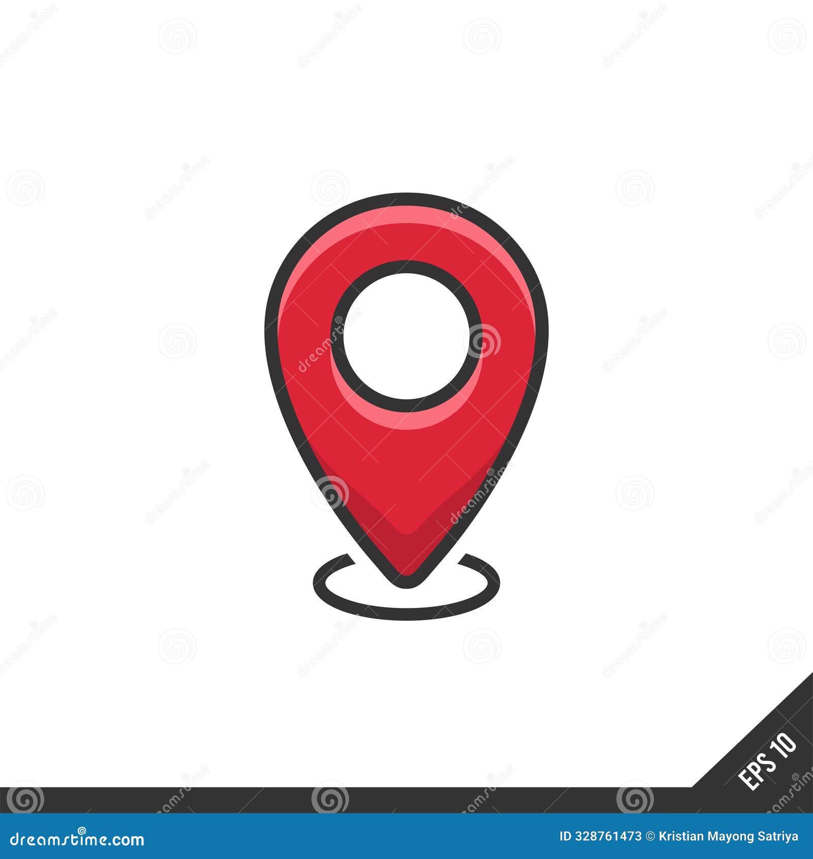 Point Location Symbol Vector Flat Style Stock Illustration ...
