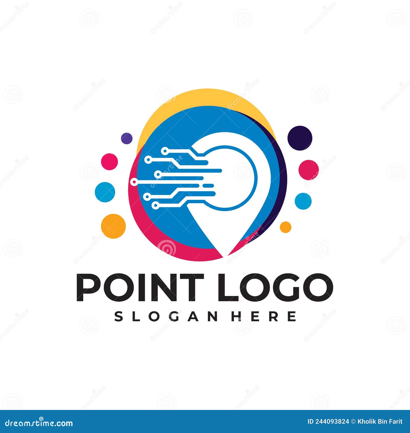 Point Logo Vector Design Template Stock Vector - Illustration of place ...