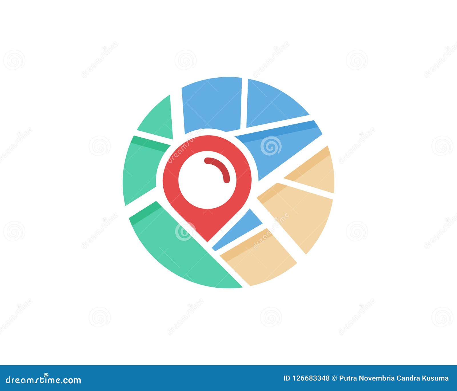 Point Map Logo Icon Design stock vector. Illustration of modern - 126683348