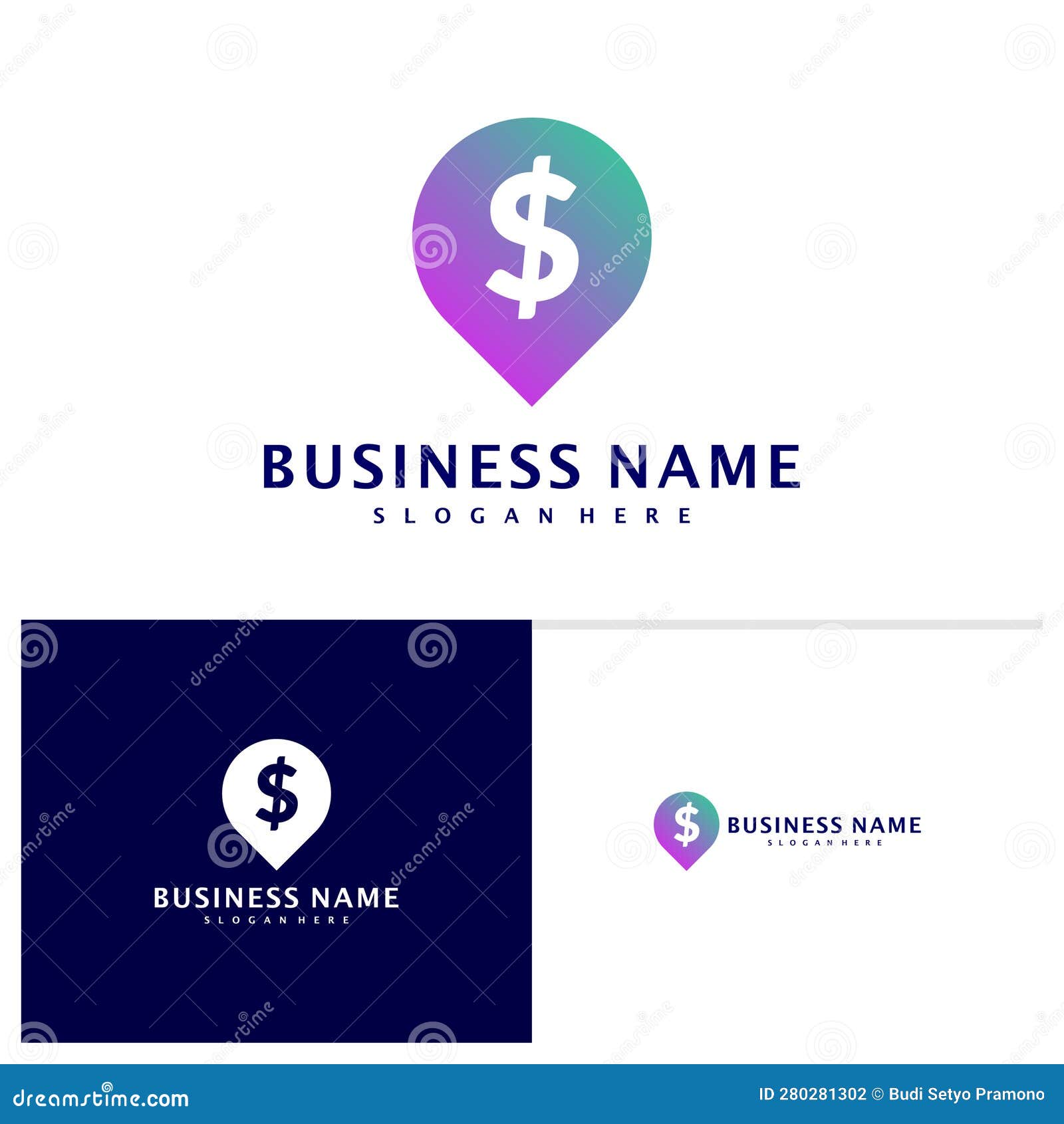 Point Money Logo Design Concept Vector. Point Coin Logo Template Stock ...