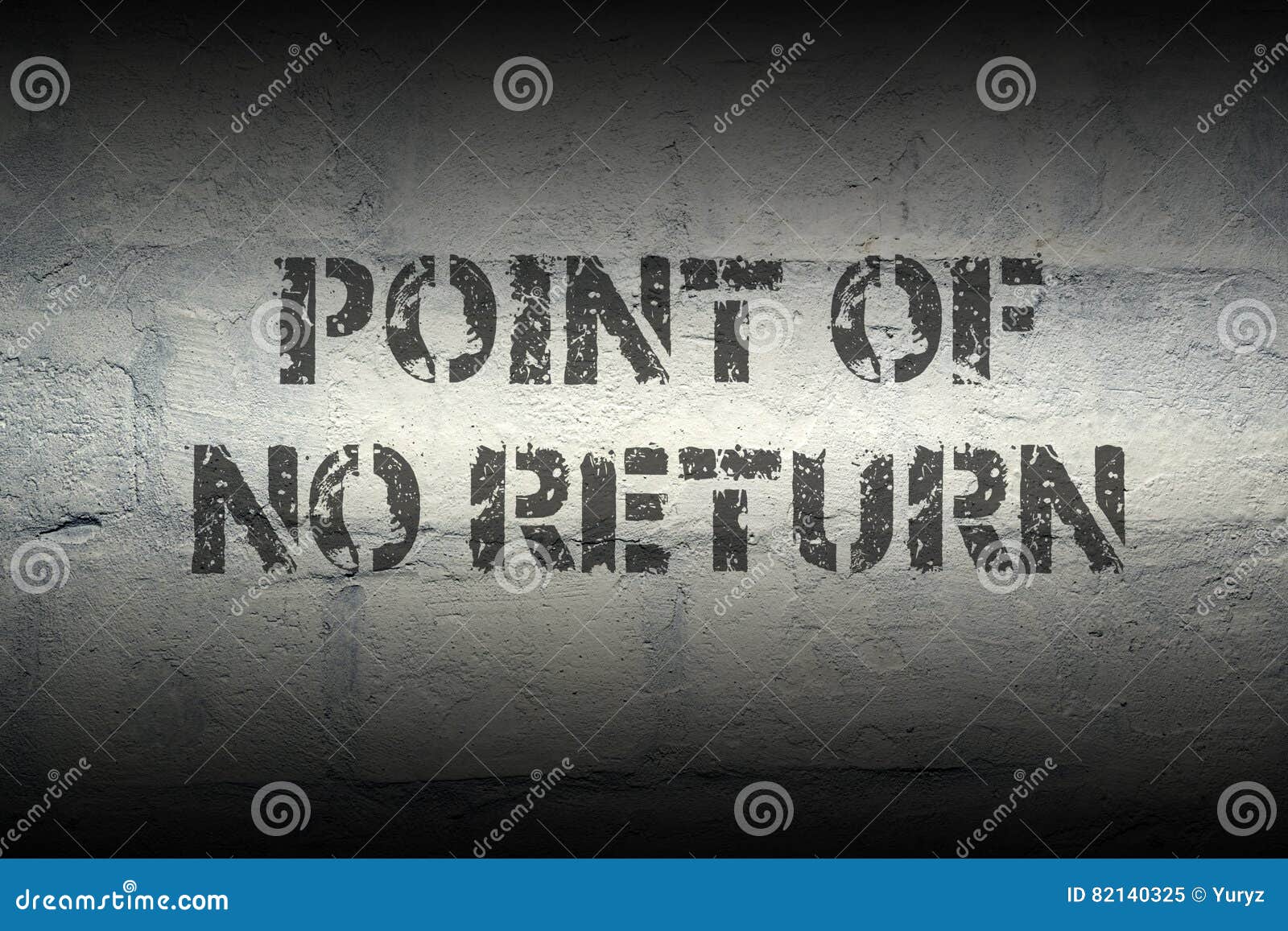 Point of no return gr stock image. Image of return, stencil - 82140325