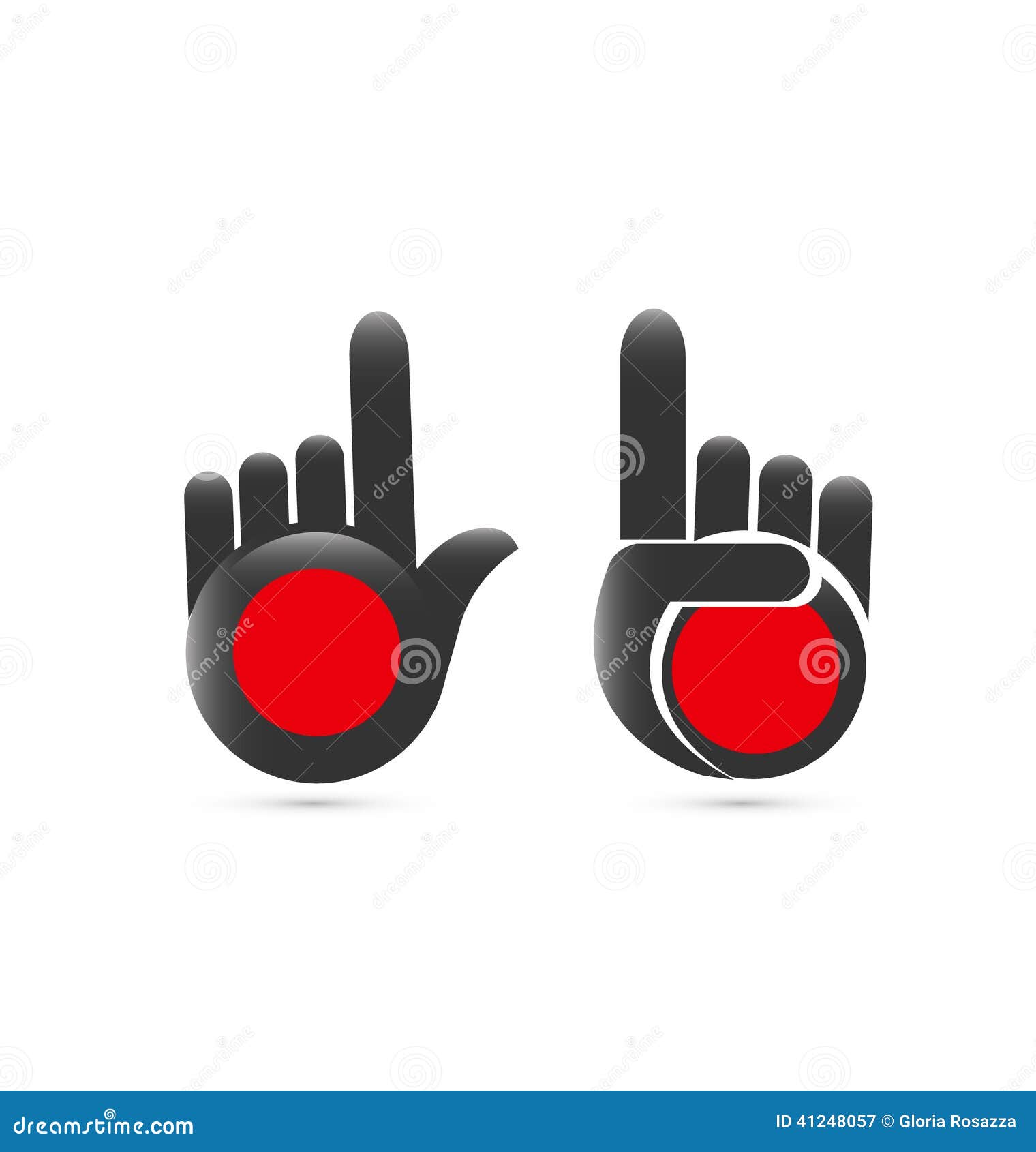 Point Out Hands Expression App Stock Vector - Illustration of figure ...