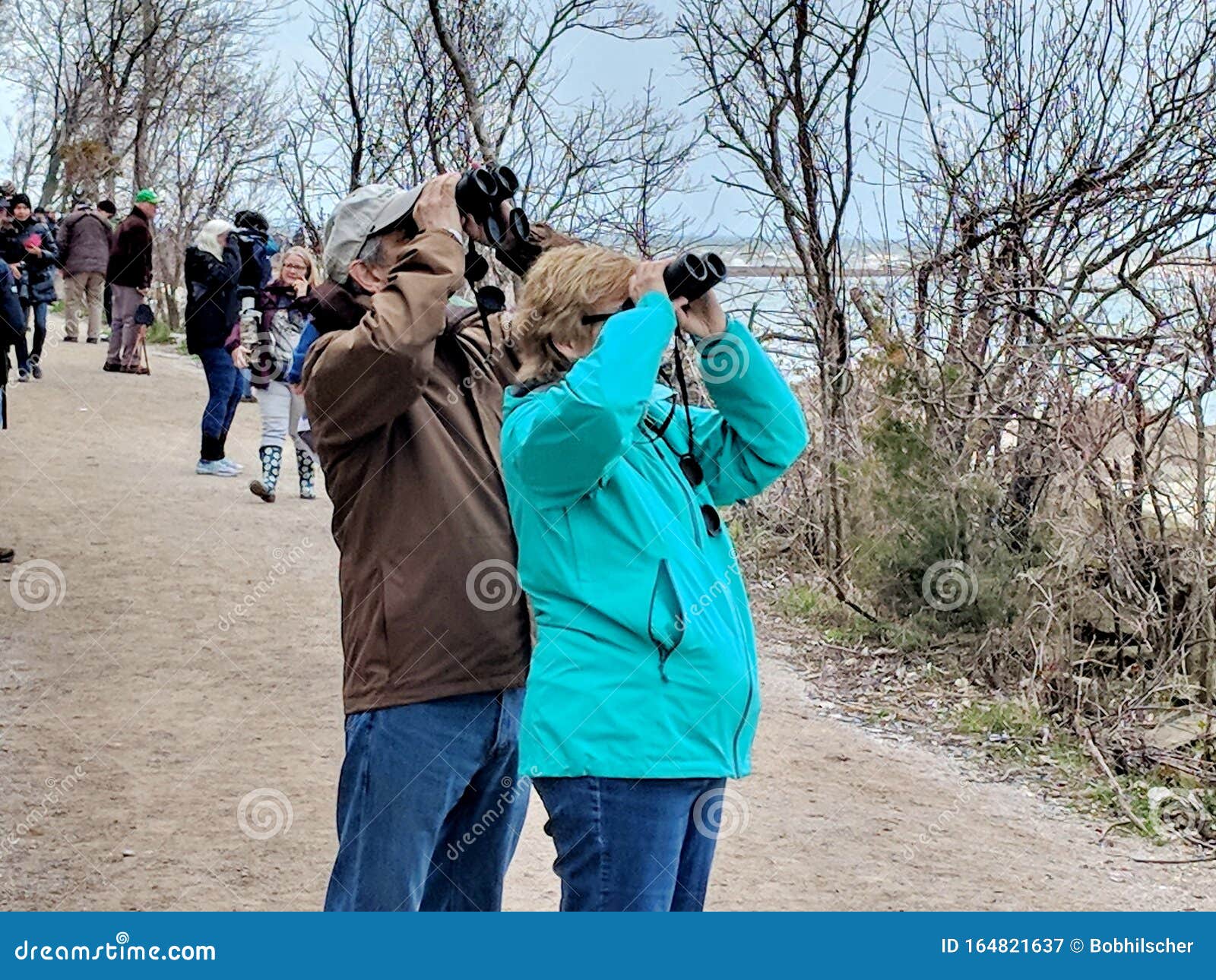 A Group of People Bird Watching at Point Pelee in Ontario Editorial ...