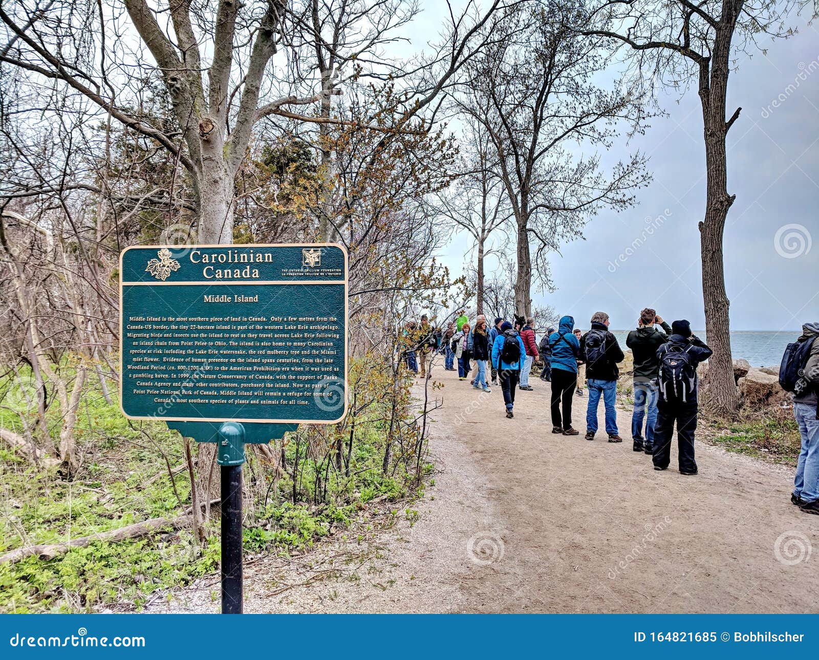A Group of People Bird Watching at Point Pelee in Ontario Editorial ...
