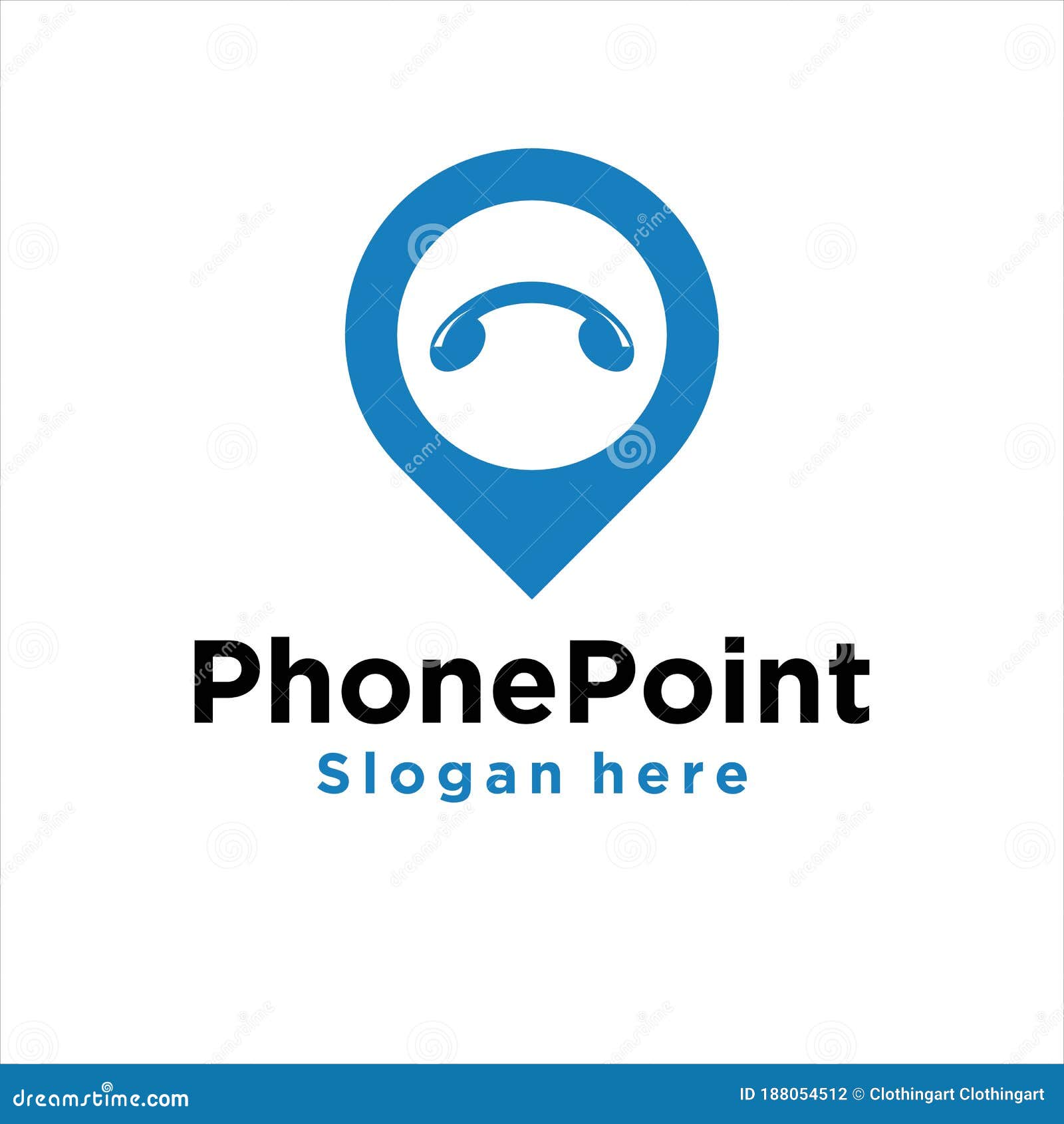 Point Phone Vector Logo Design Graphic Icon. Symbol Stock Illustration ...