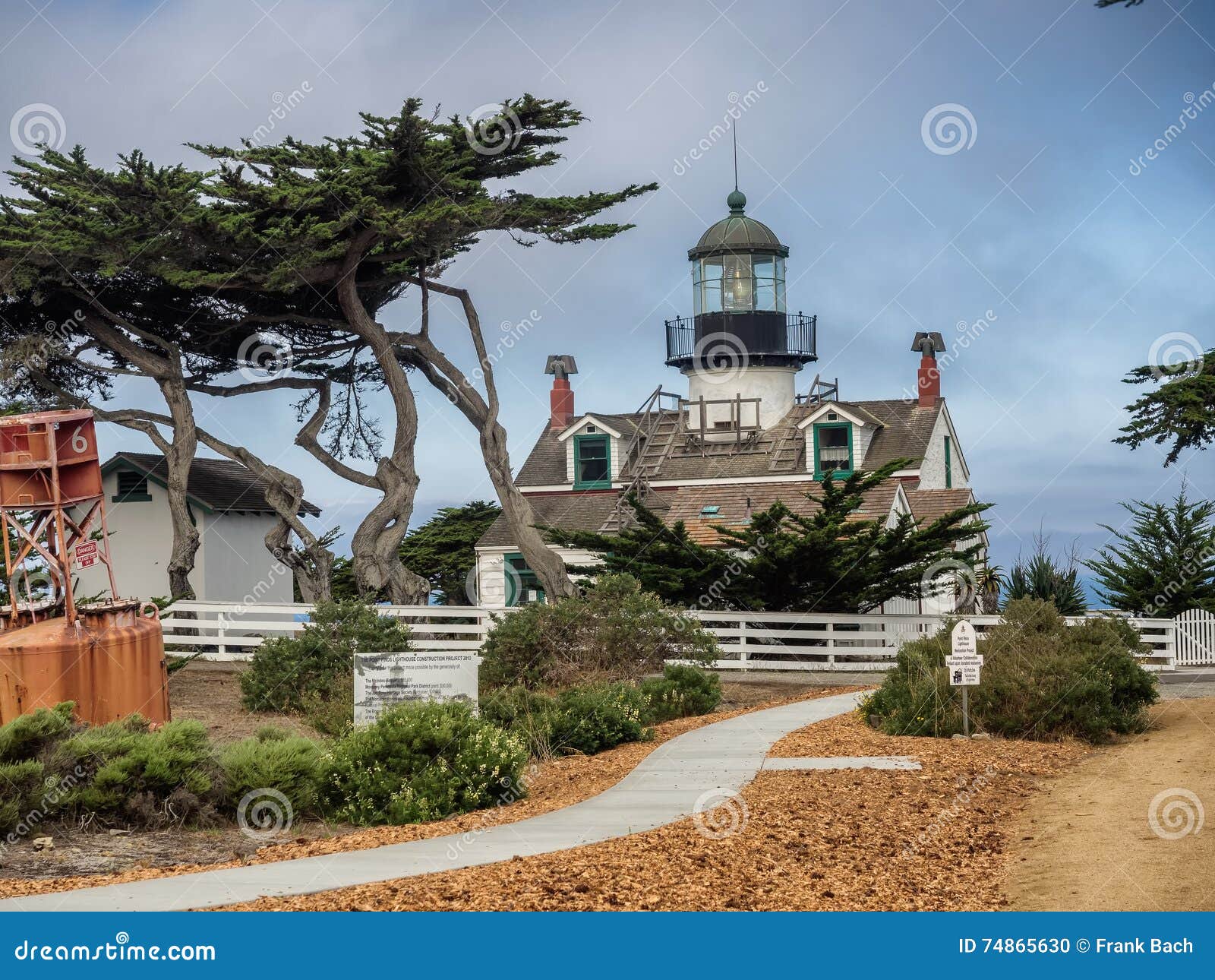 Point Pinos Lighthouse Monterey, California Stock Photo - Image of ...