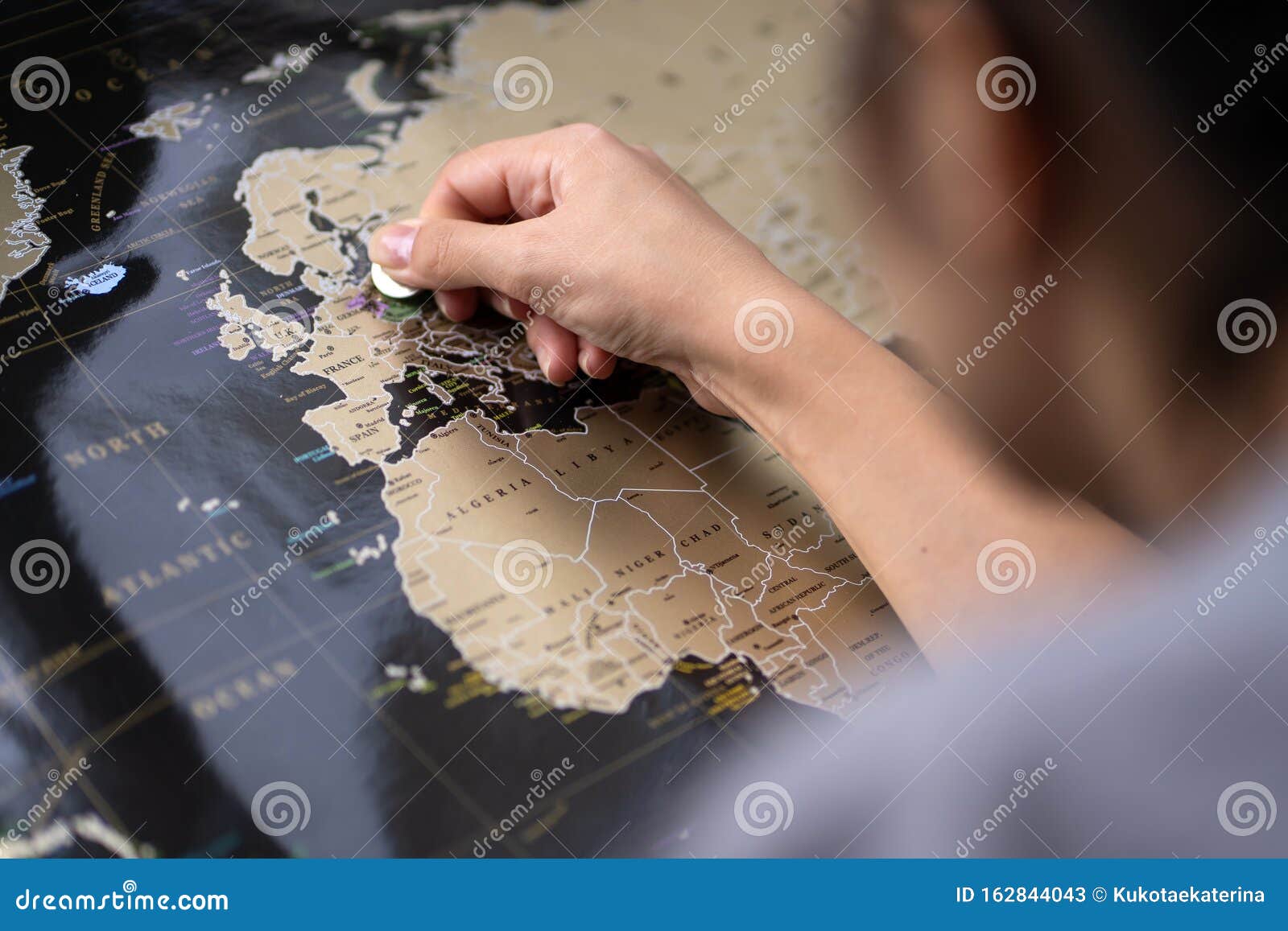 Point Place on the World Map. Mark on the Map Stock Image - Image of ...