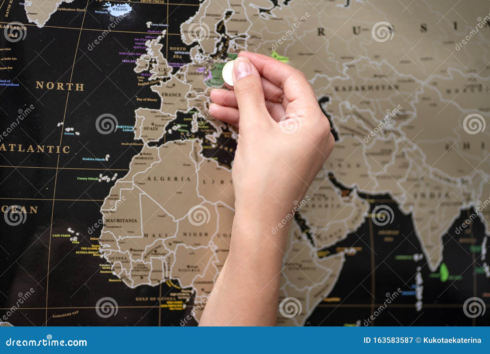 Point Place on the World Map. Mark on the Map Stock Image - Image of ...