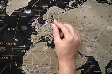 Point Place on the World Map. Mark on the Map Stock Image - Image of ...