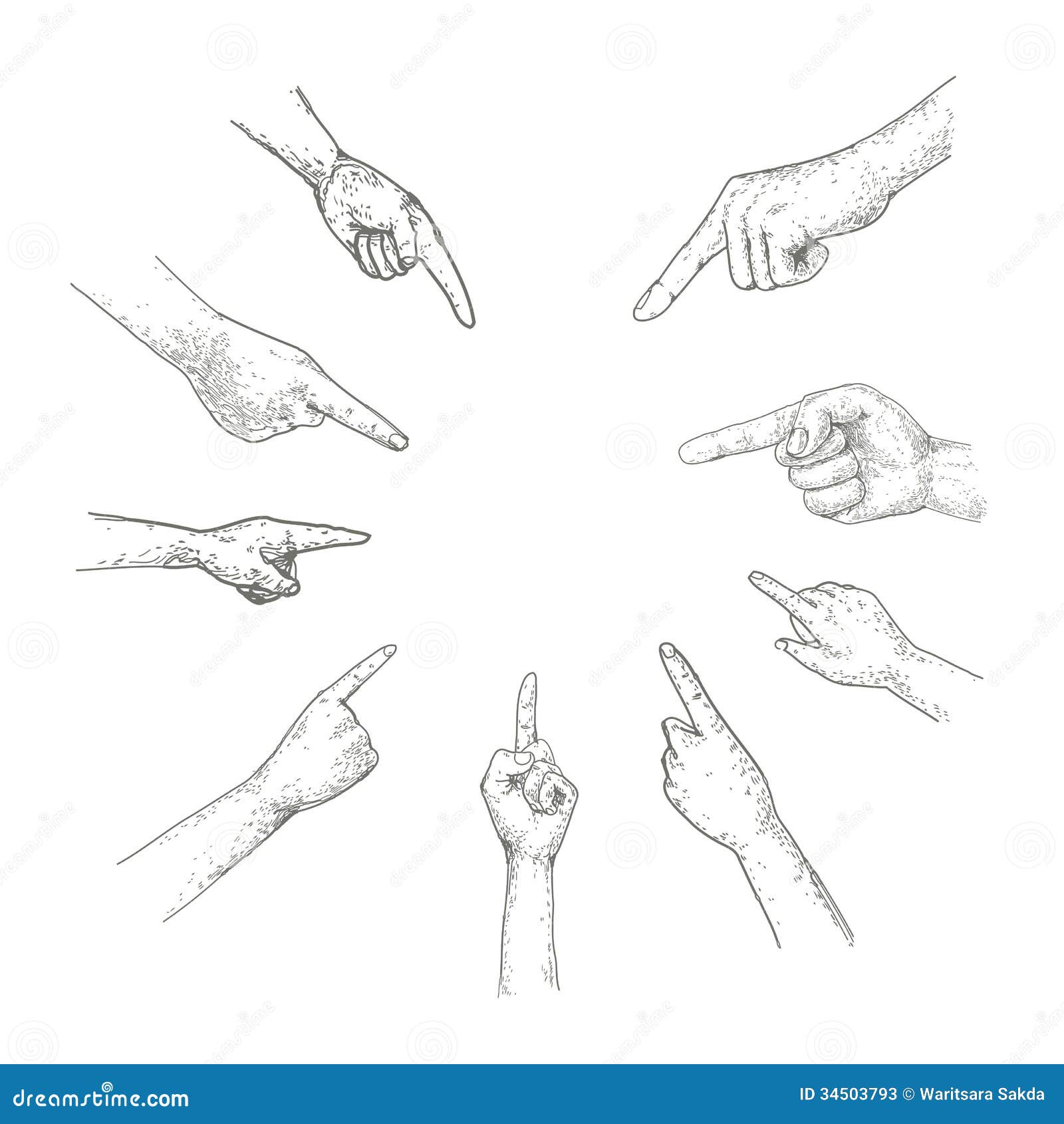 Point stock vector. Illustration of drawing, forefinger - 34503793