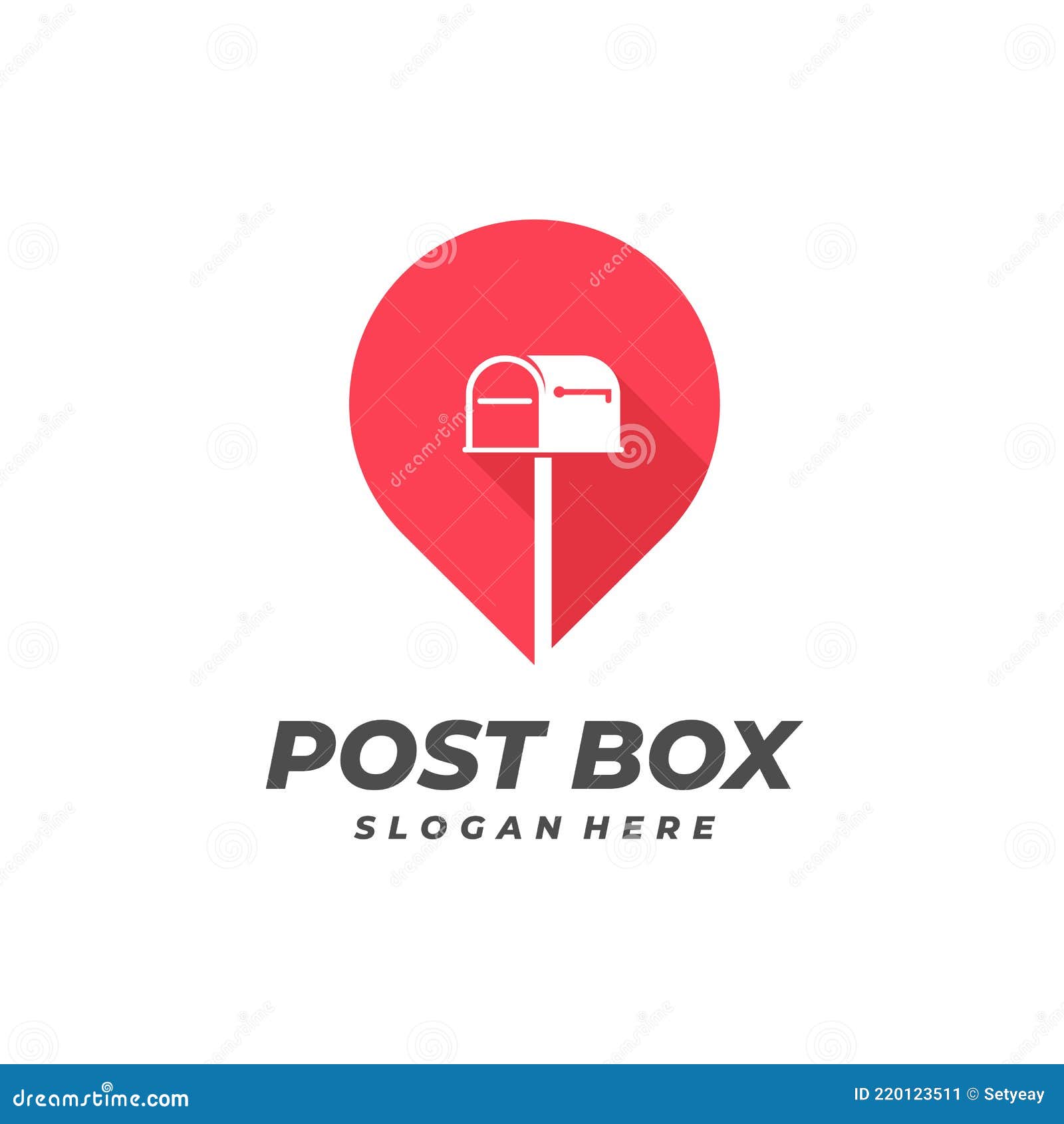 Point Post Box Logo Vector Template, Creative Post Box Logo Design ...