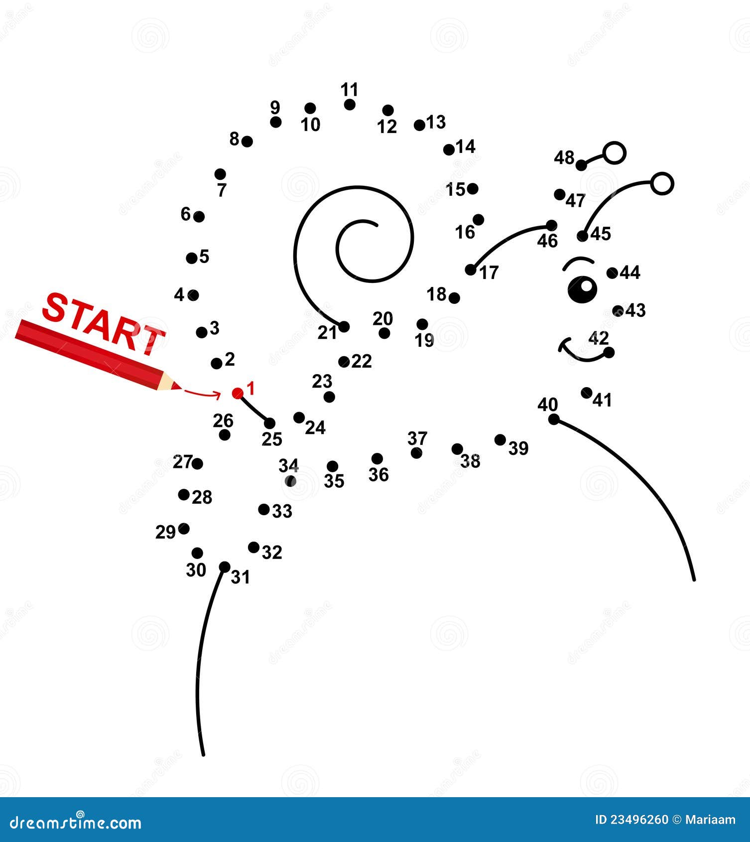 Point Pour Pointiller Le Jeu Illustration Stock - Illustration du drôle ...