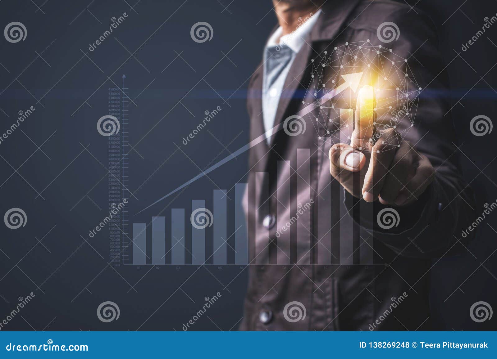 Point of the Power of the Businessman Stock Photo - Image of internet ...