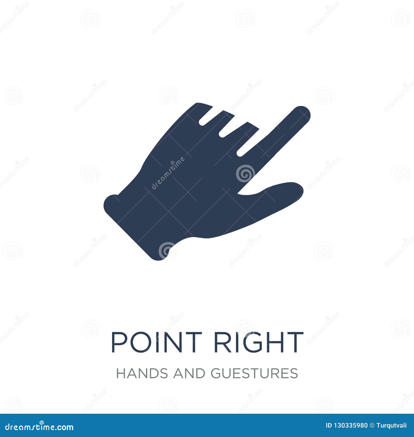 Point Right Icon. Trendy Flat Vector Point Right Icon on White B Stock ...