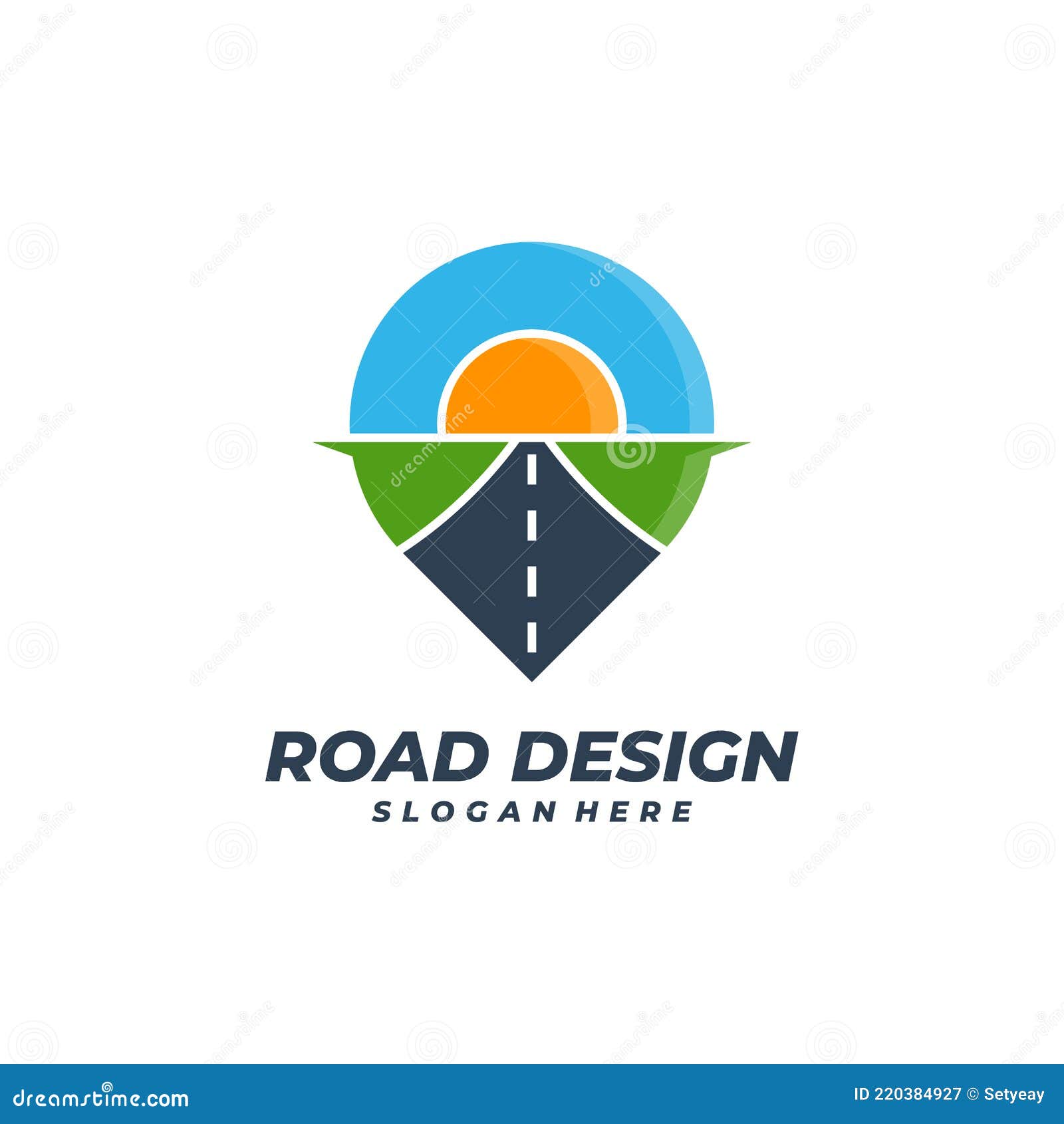 Point Road Logo Vector Template, Creative Road Logo Design Concepts ...