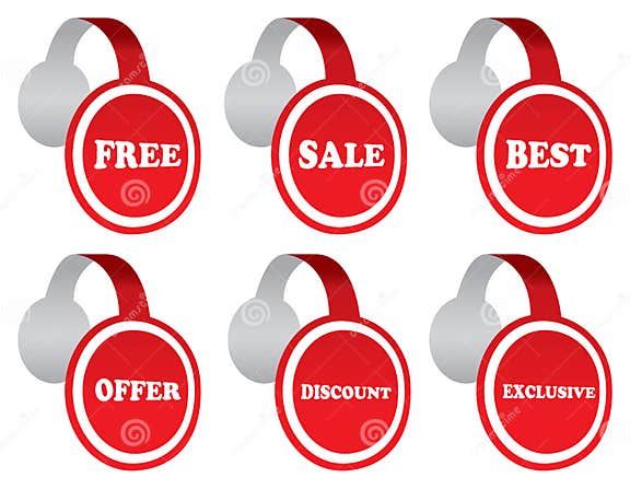 Point of sale labels stock vector. Illustration of business - 26926903