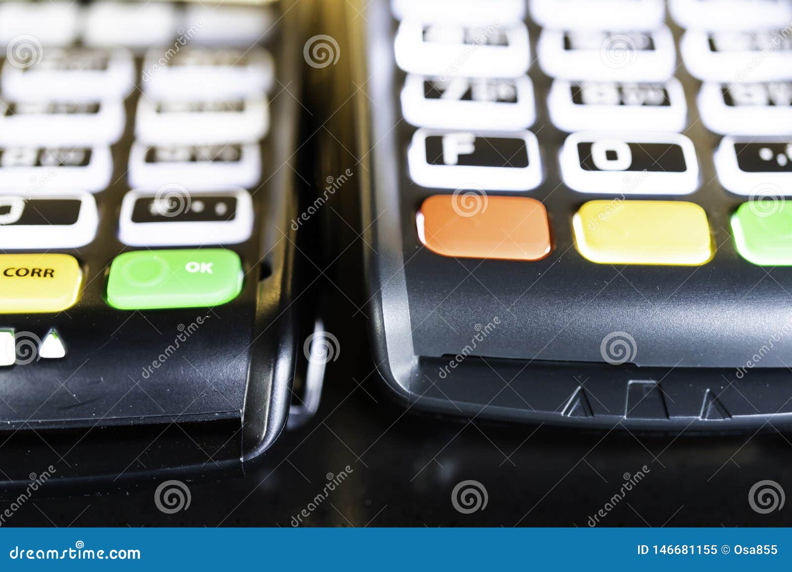Point of Sale Machine Credit Card Reader Keypad Stock Image - Image of ...