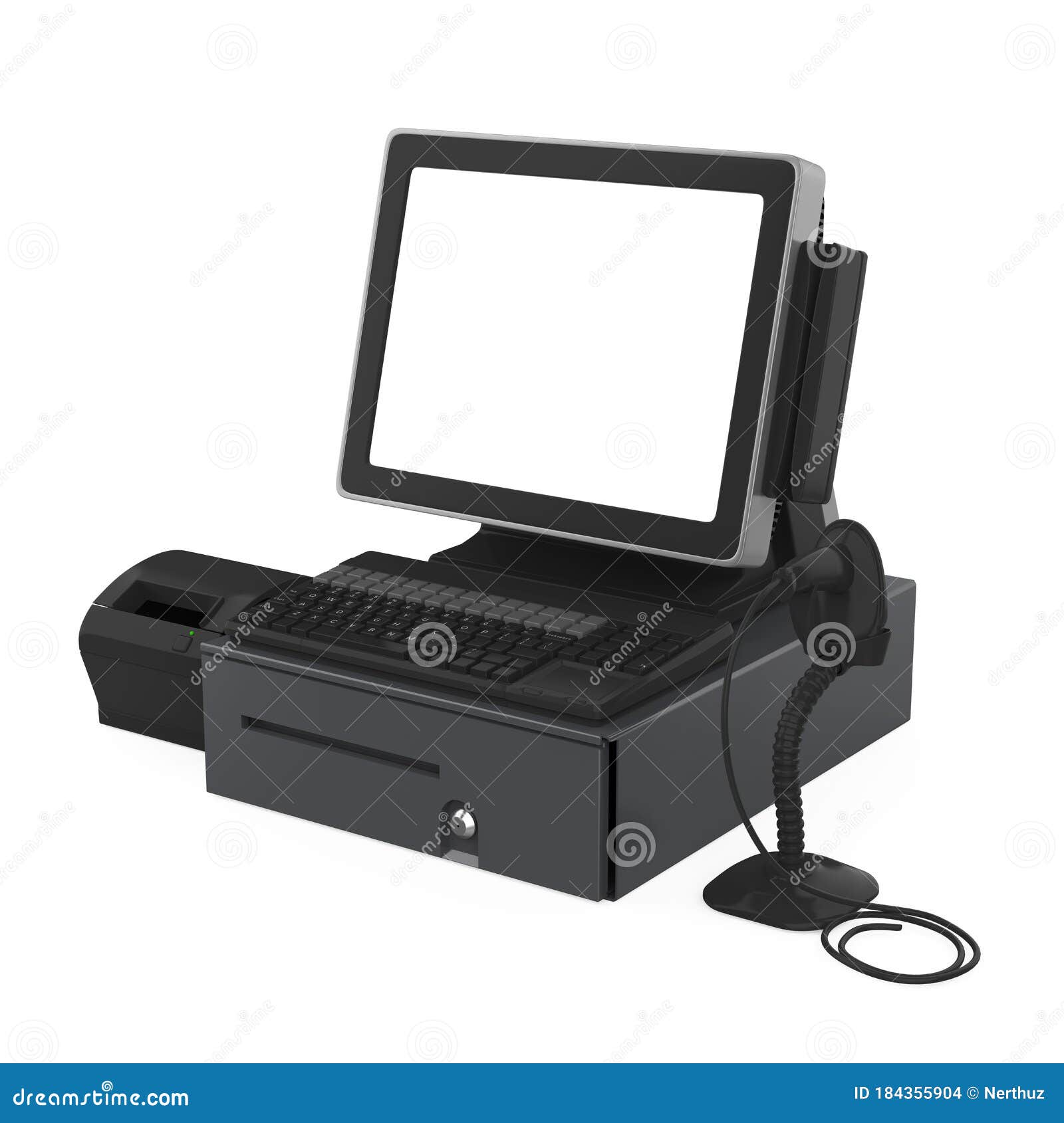 Point Of Sale System With Blank Screen Monitor Isolated Stock ... Point Of Sale System With Blank Screen Monitor Isolated Stock ...