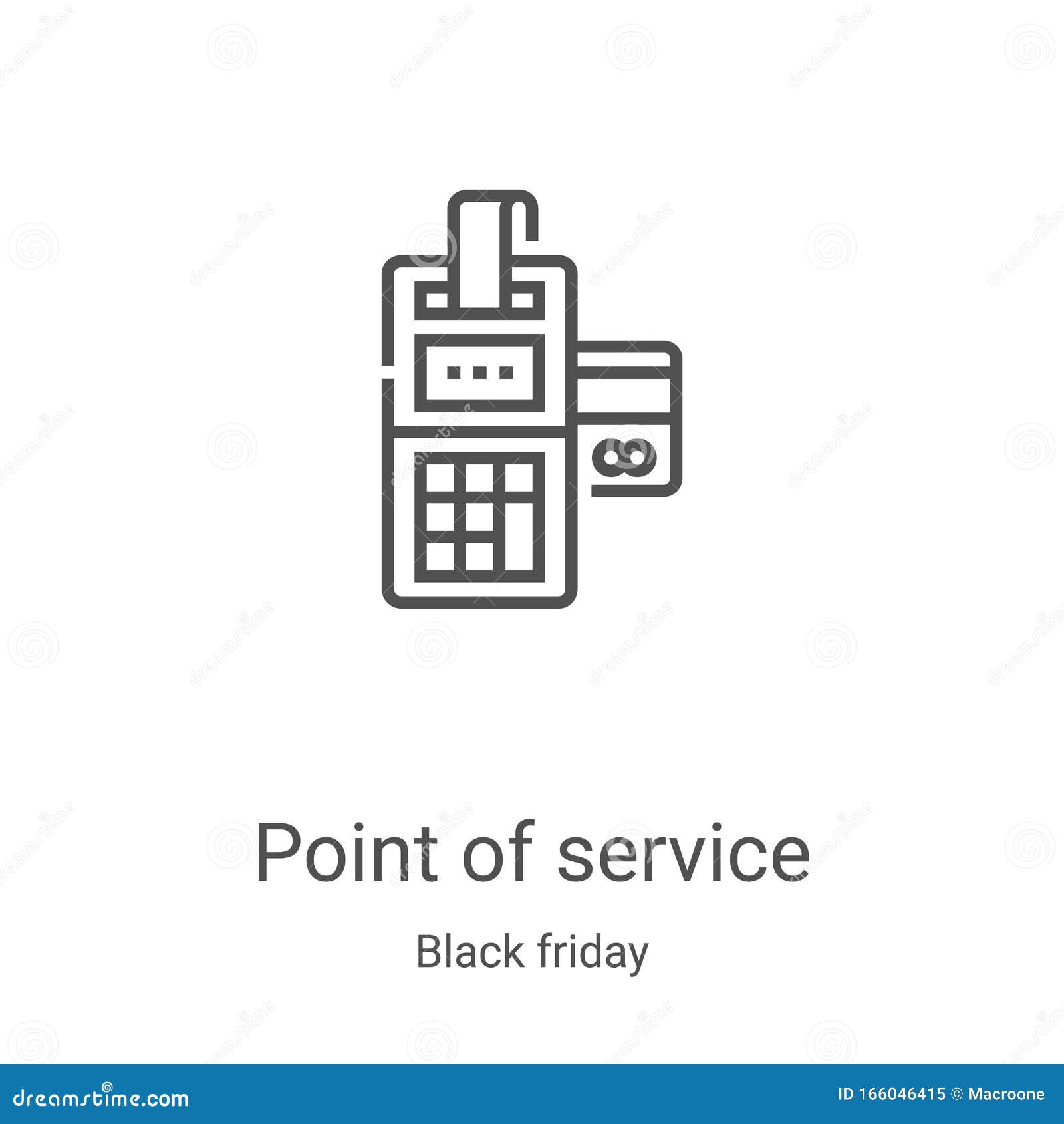 Point of Service Icon Vector from Black Friday Collection. Thin Line ...