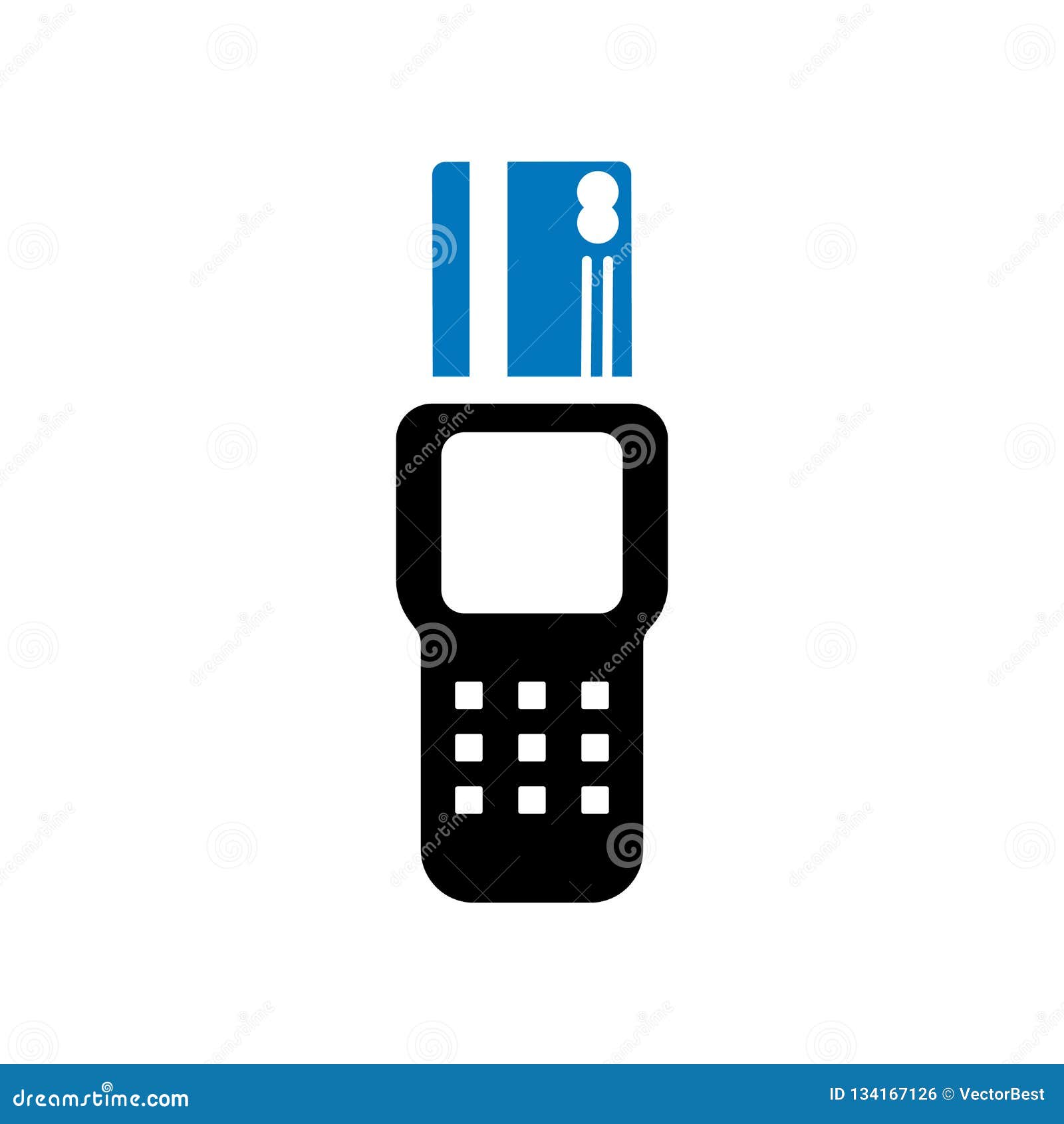 Point of Service Icon Vector Sign and Symbol Isolated on White ...