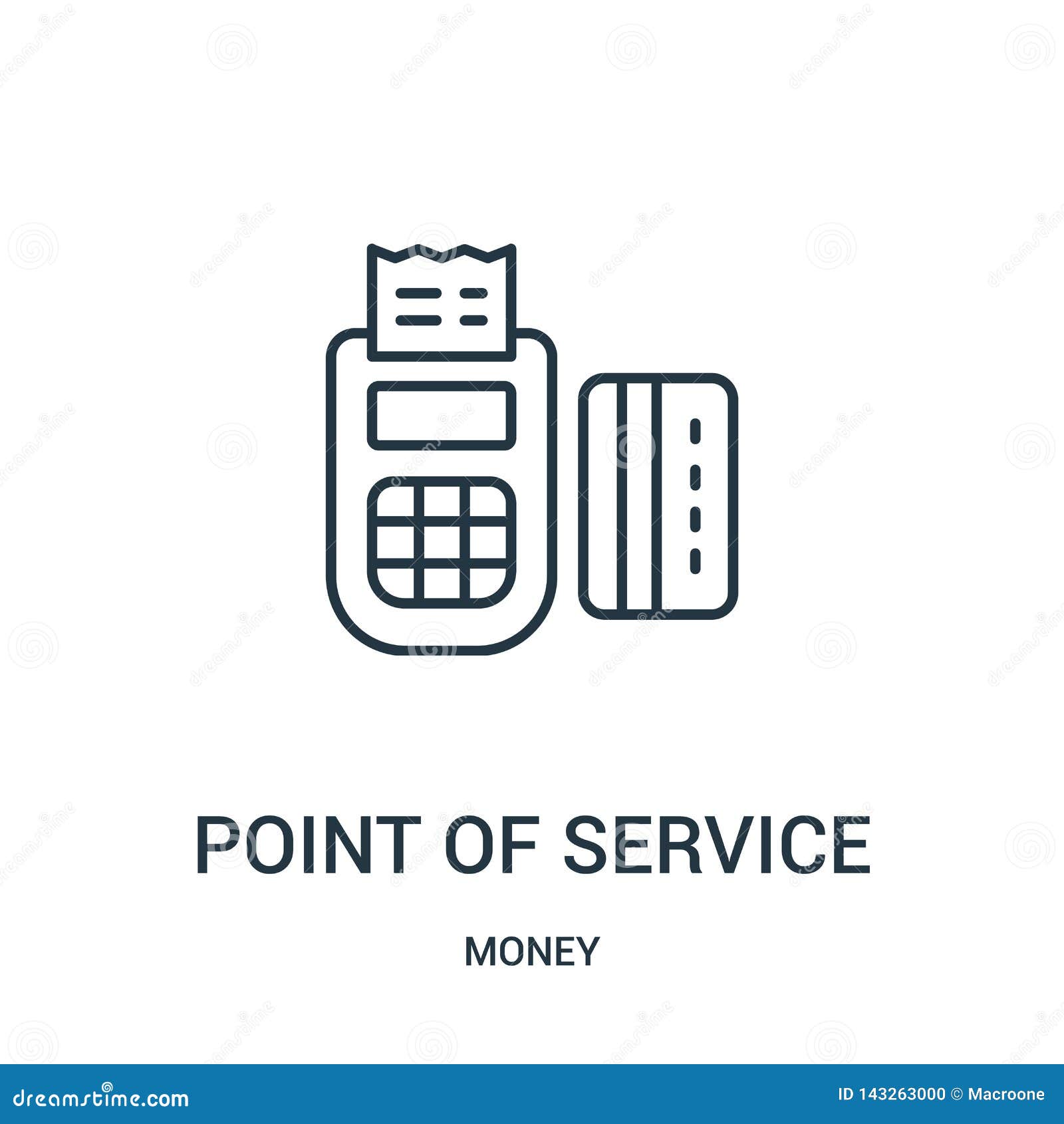 Point of Service Icon Vector from Money Collection. Thin Line Point of ...