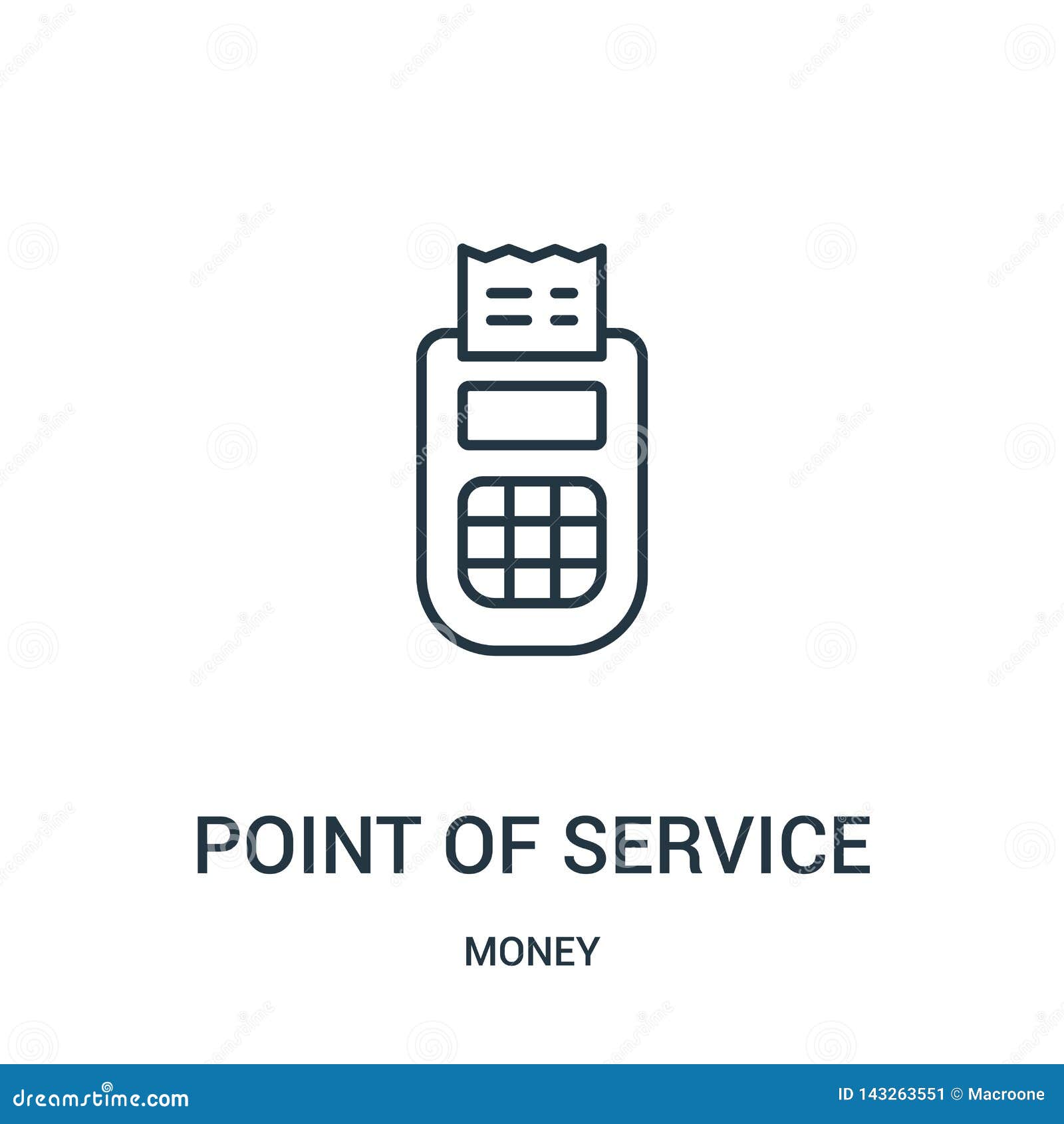 Point of Service Icon Vector from Money Collection. Thin Line Point of ...