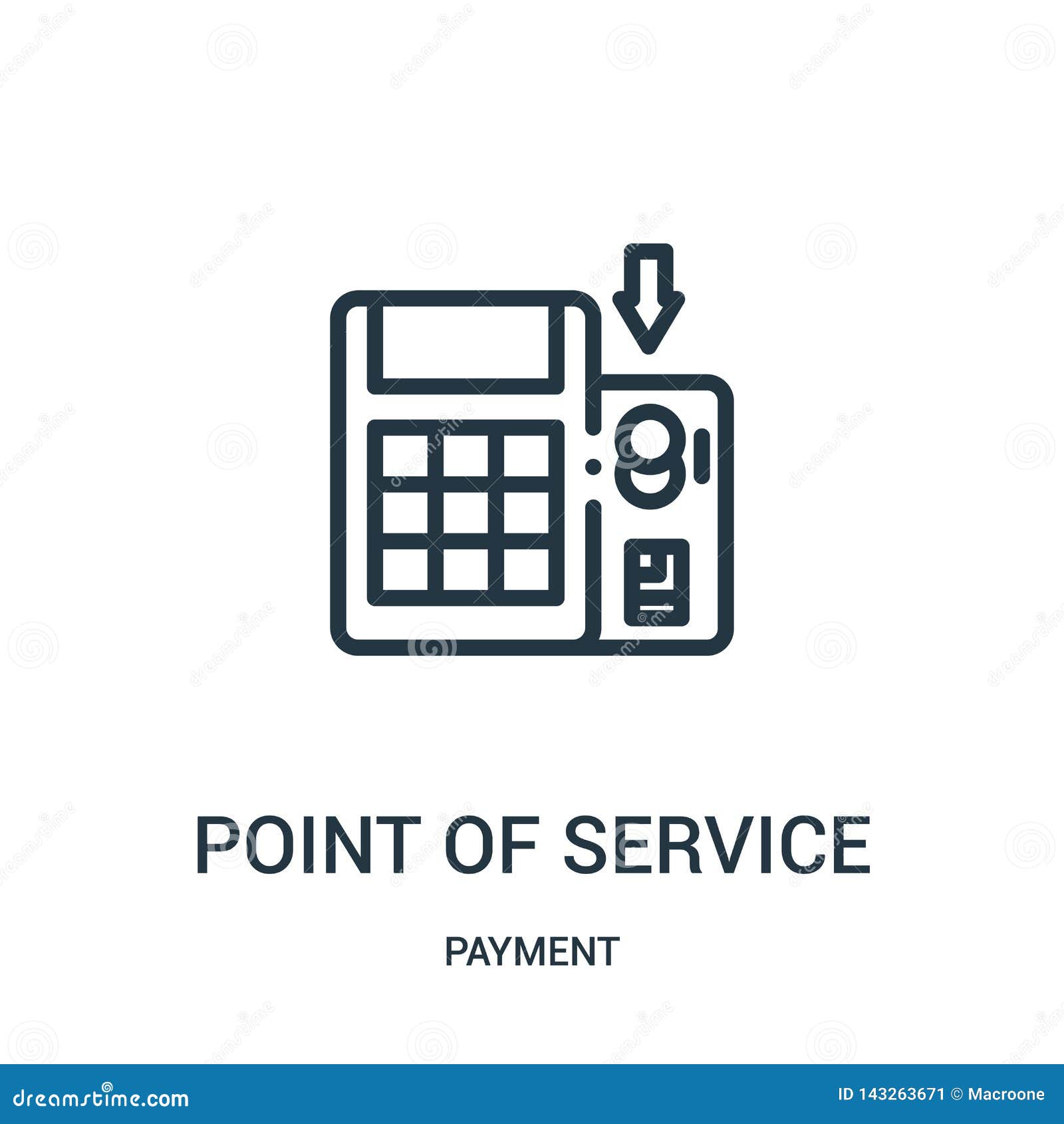 Point of Service Icon Vector from Payment Collection. Thin Line Point ...