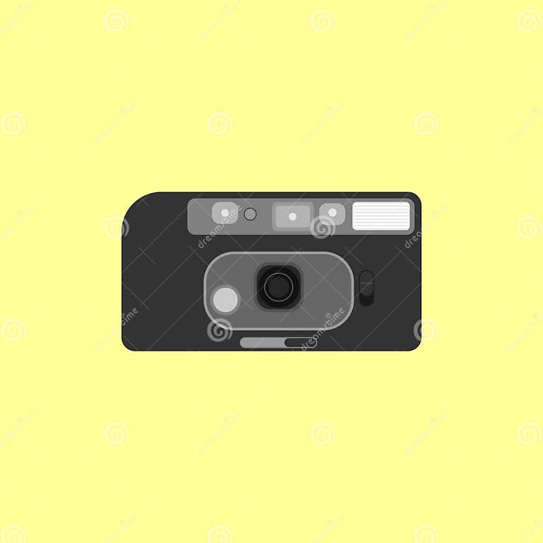 A Point-and-shoot Camera, Also Known As a Compact Camera Stock Vector ...