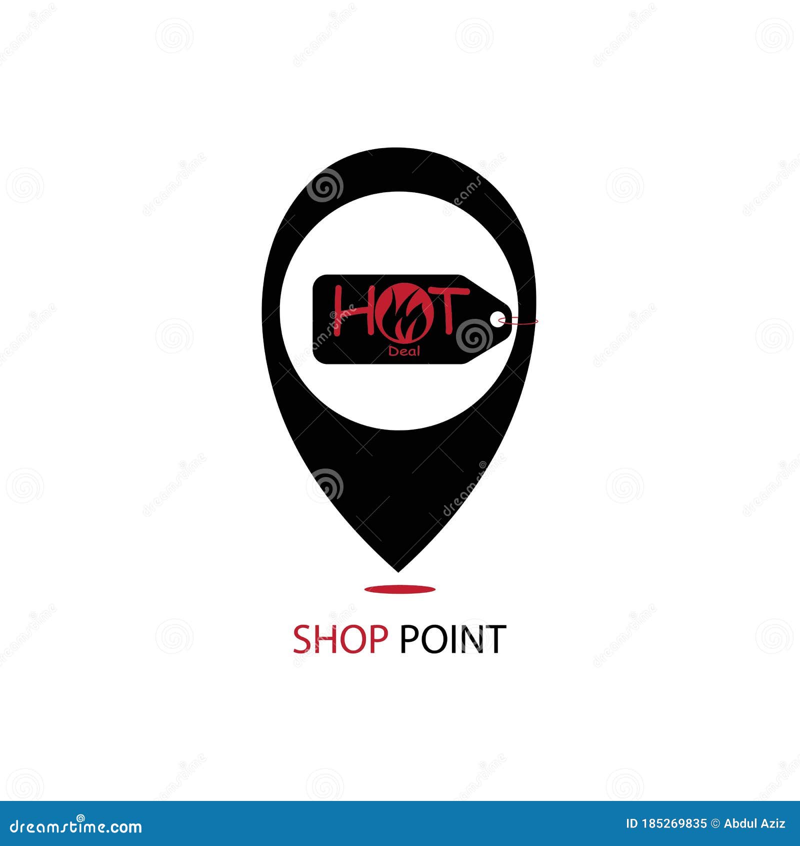 Point shop logo vector stock vector. Illustration of isolated - 185269835