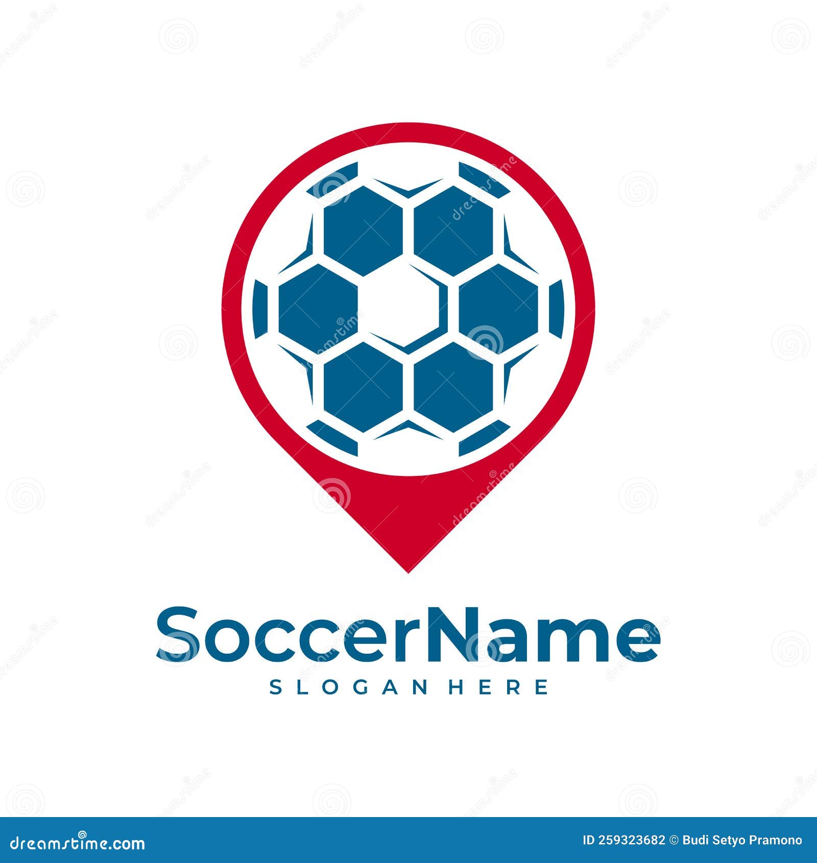 Point Soccer Logo Design Vector Illustration, Creative Football Logo ...