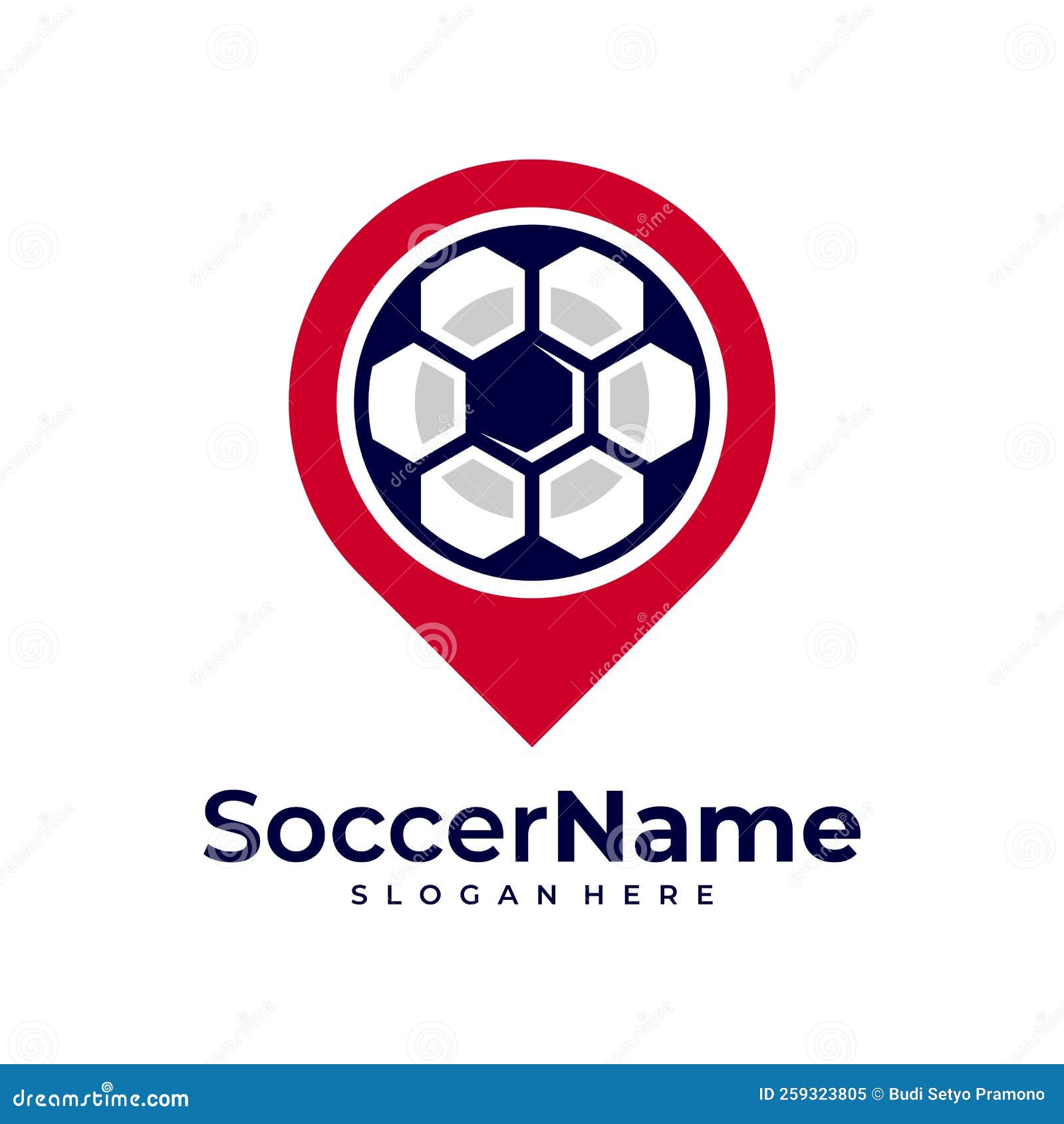 Point Soccer Logo Design Vector Illustration, Creative Football Logo ...